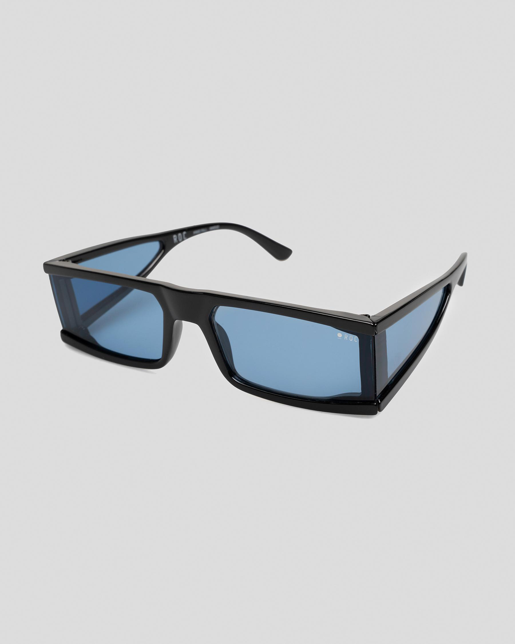 Shop ROC Eyewear Free Fall Sunglasses In Black/blue - Fast Shipping ...