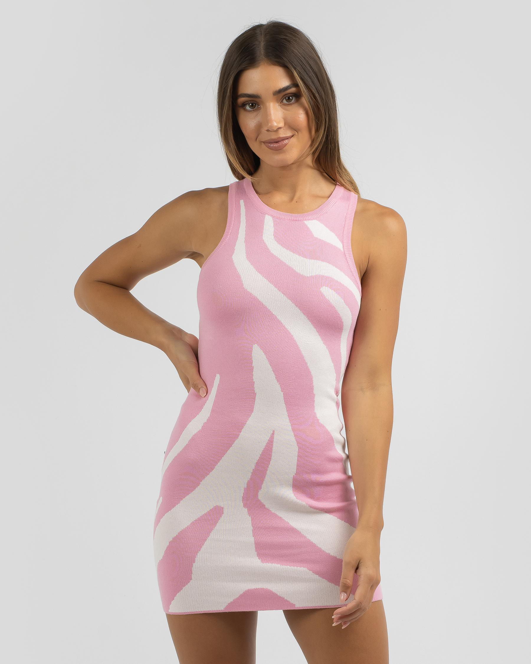 Shop Style State Epsilon Knit Dress In Pink - Fast Shipping & Easy ...