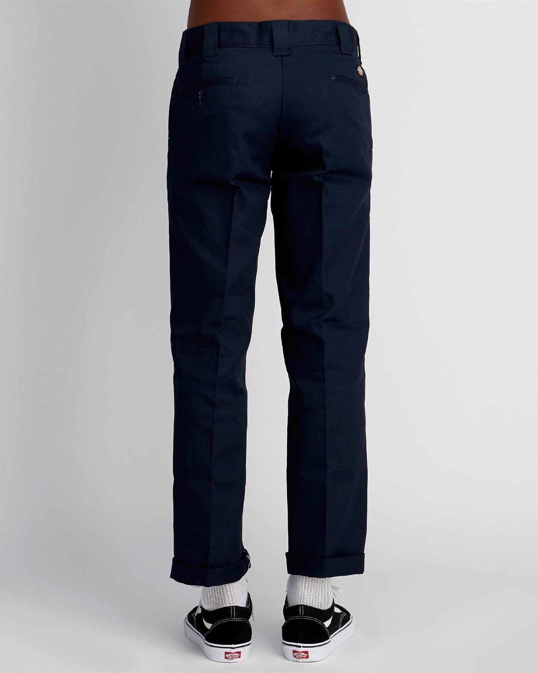 Shop Dickies 873 Slim Straight Work Pants In Navy - Fast Shipping ...