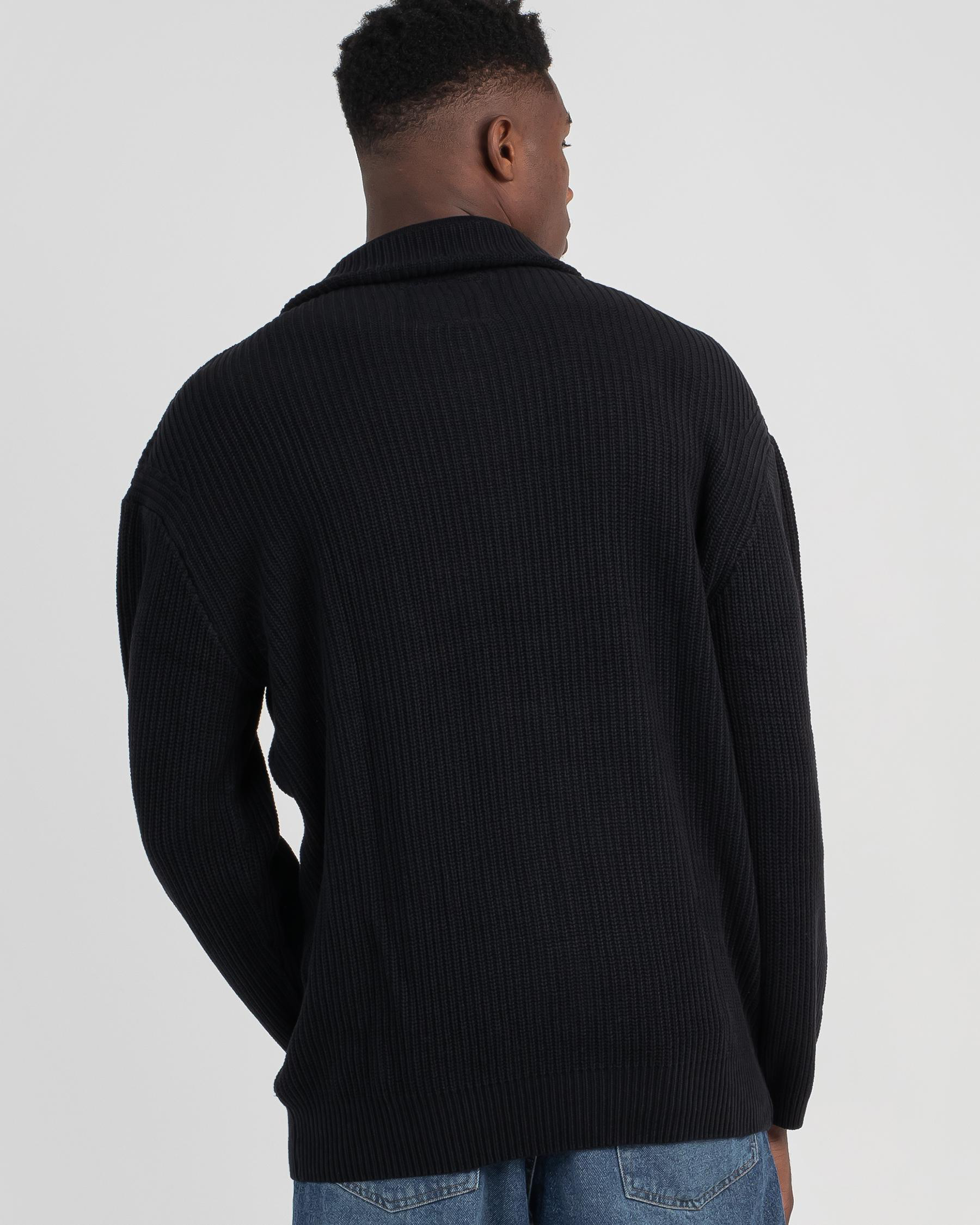 Shop Lucid Quad Knit Jumper In Black - Fast Shipping & Easy Returns ...