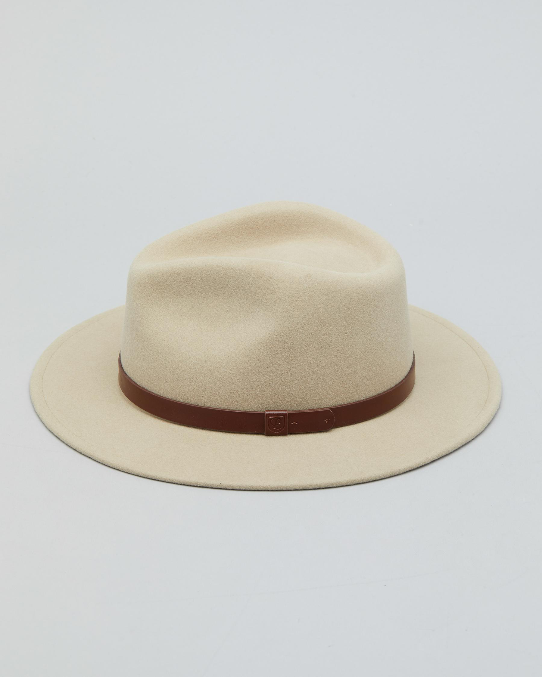 Brixton Messer Fedora In Safari - FREE* Shipping & Easy Returns - City ...