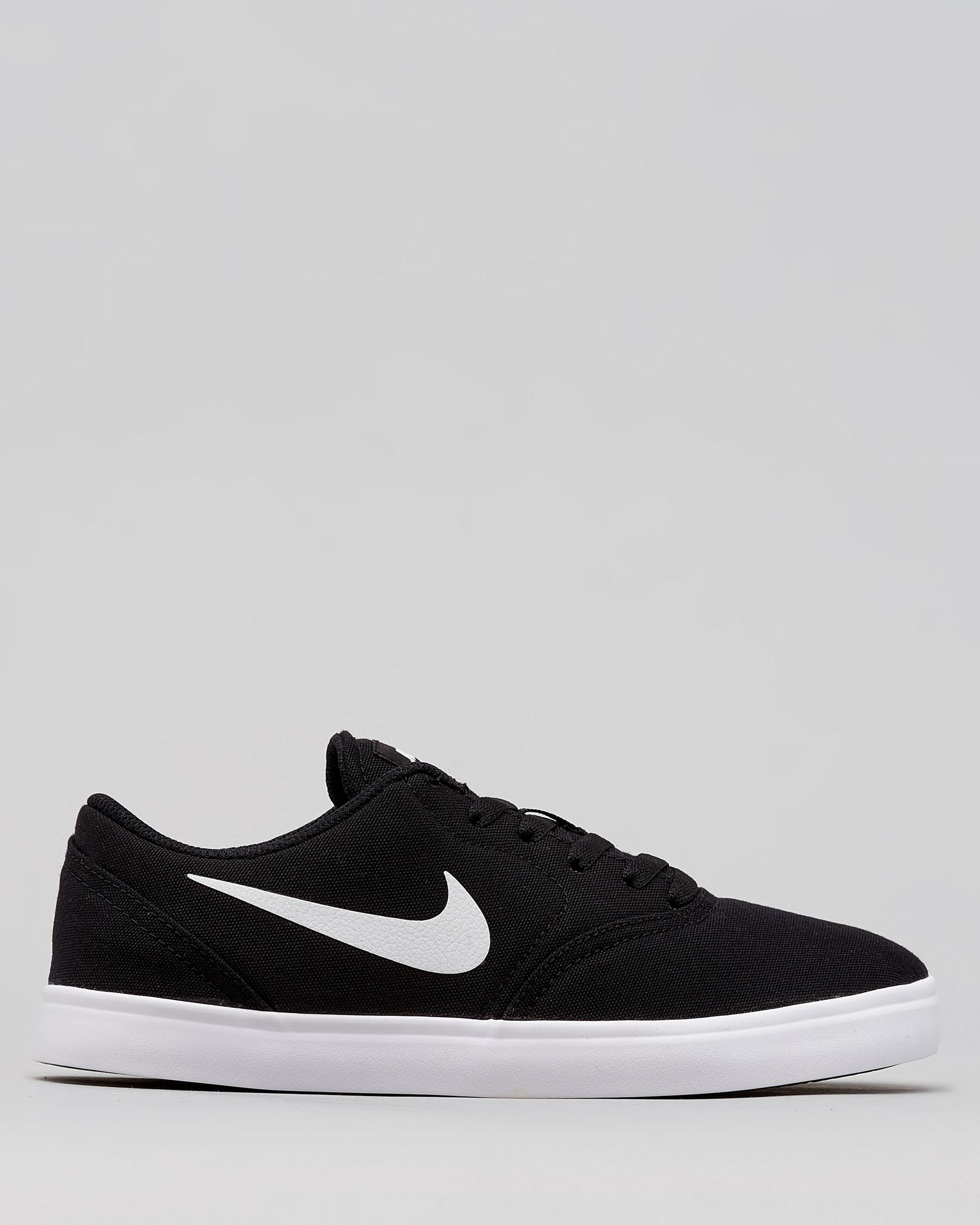 Shop Nike Boys' Check Shoes In Black/white - Fast Shipping & Easy ...