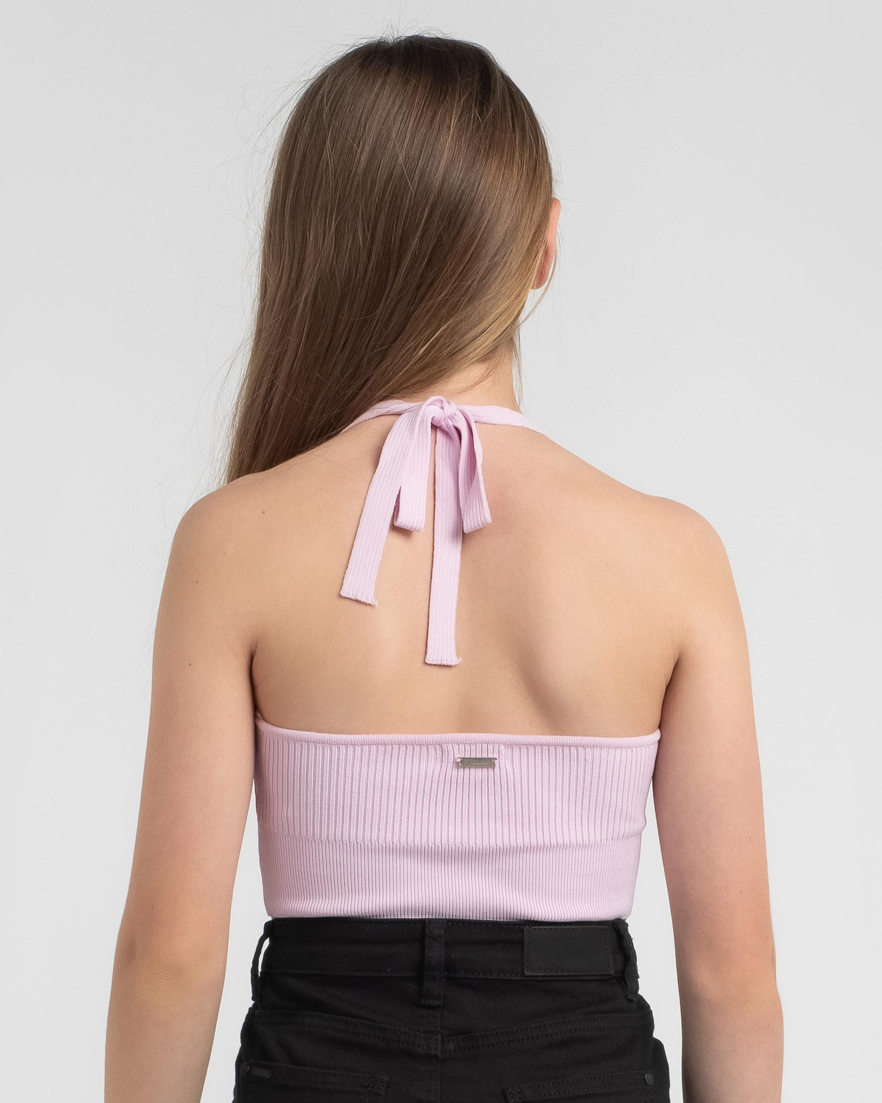 Shop Mooloola Girls' As If Knit Top In Light Pink - Fast Shipping ...