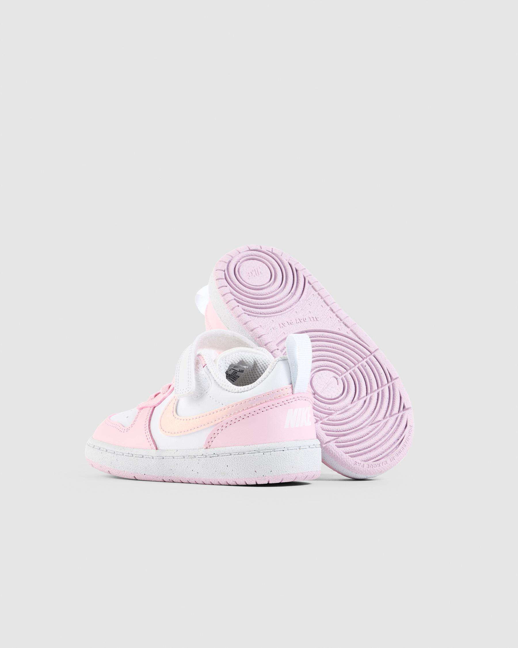 Nike Toddlers' Court Borough Low Recraft Shoes In White/pink Foam ...