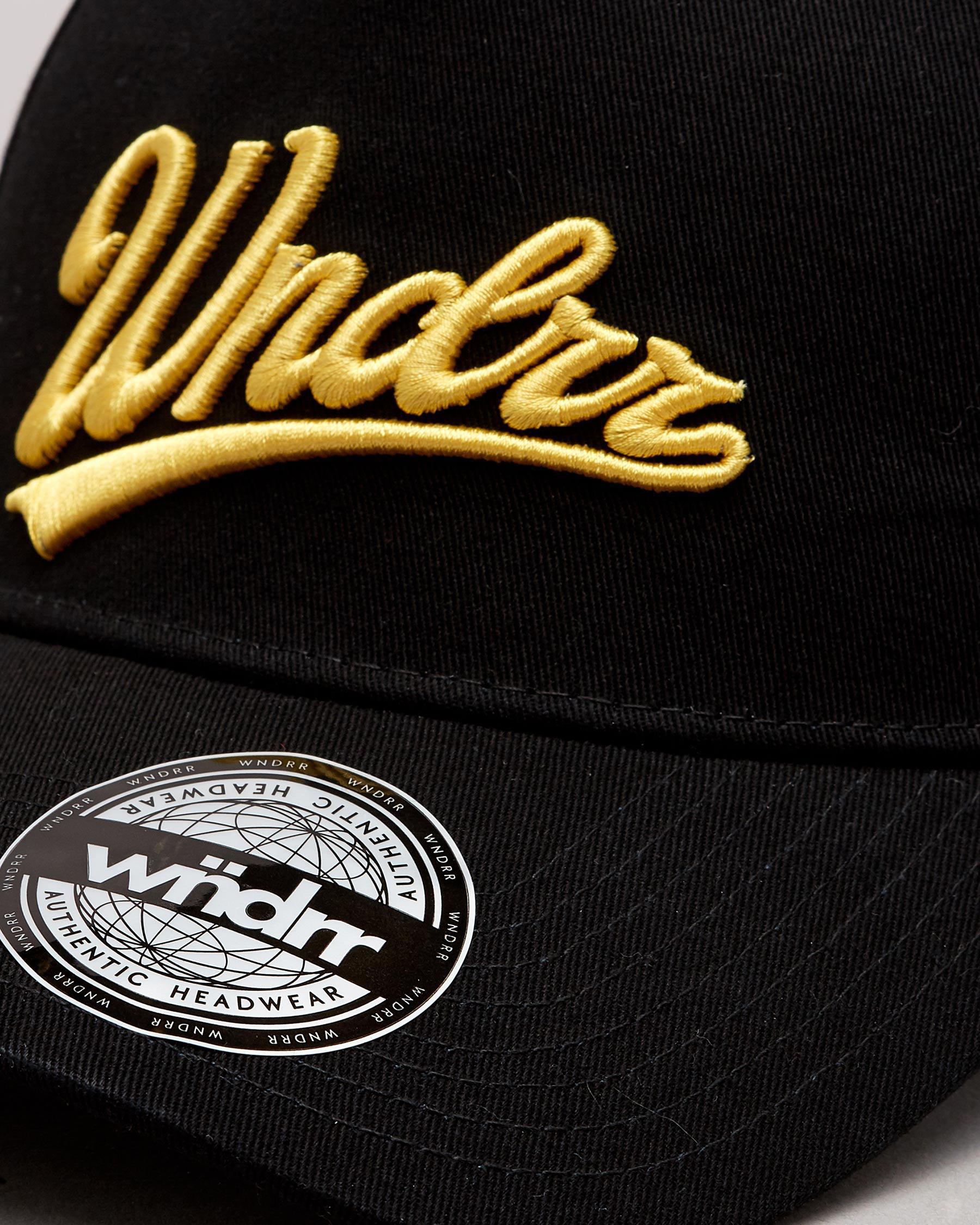 Shop Wndrr Saga Snapback Cap In Black - Fast Shipping & Easy Returns ...
