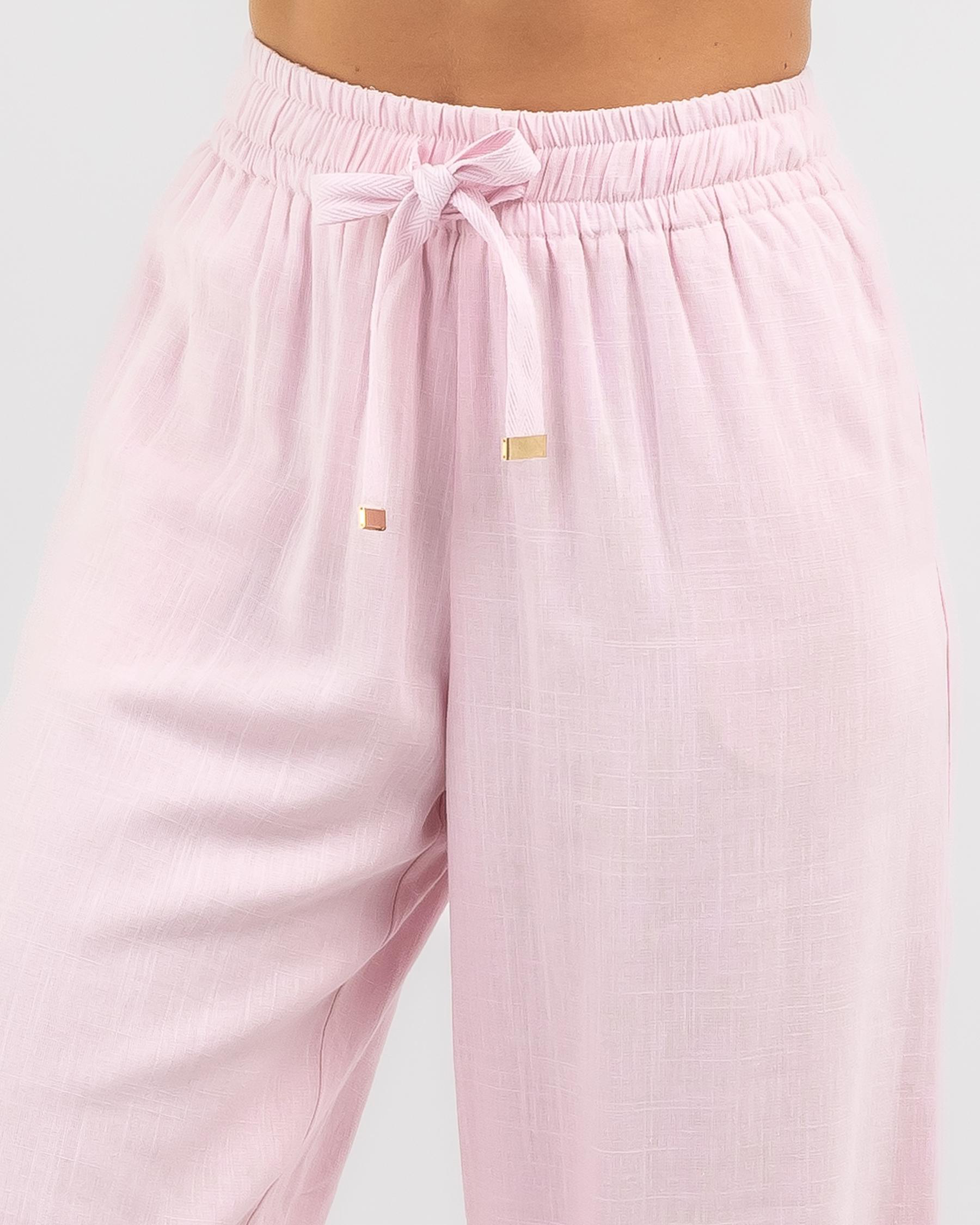 Mooloola Elle Hawaii Beach Pants In Light Pink - FREE* Shipping & Easy ...