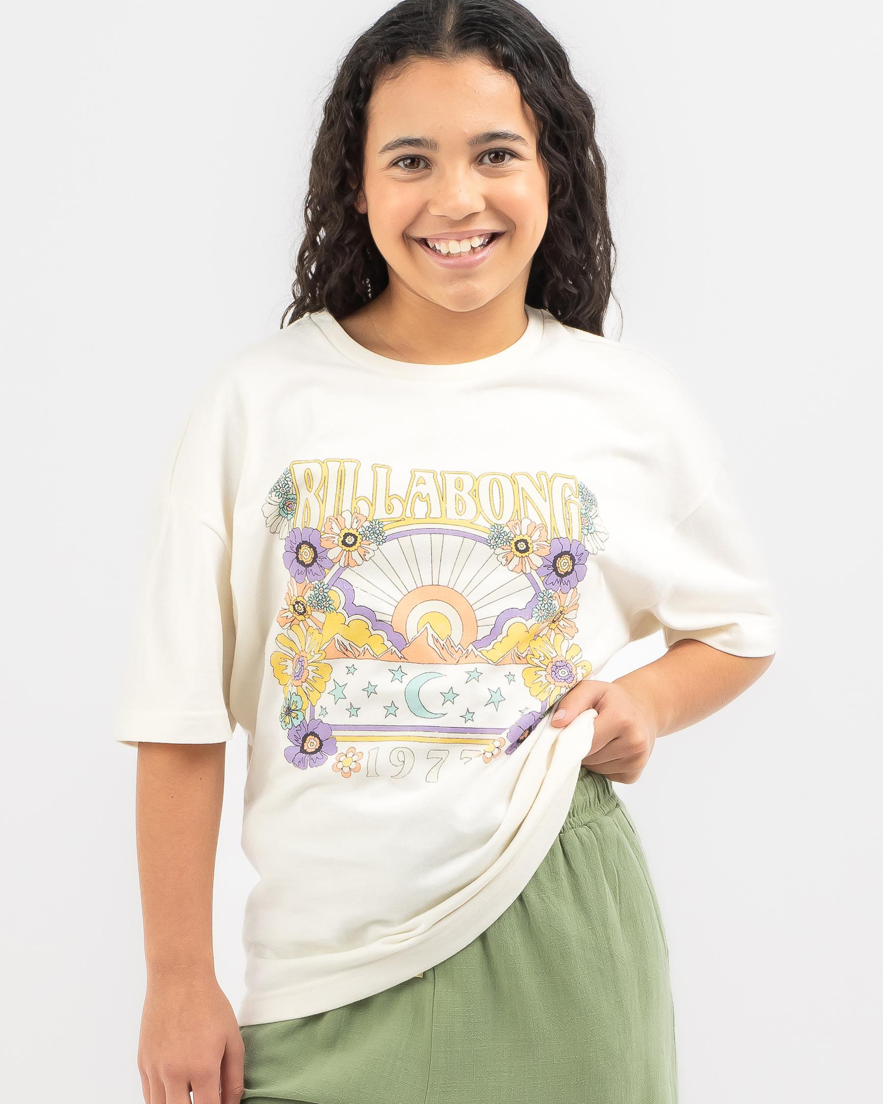 Billabong Stay Sunshine Girls' T-Shirt In Salt Crystal - FREE* Shipping ...