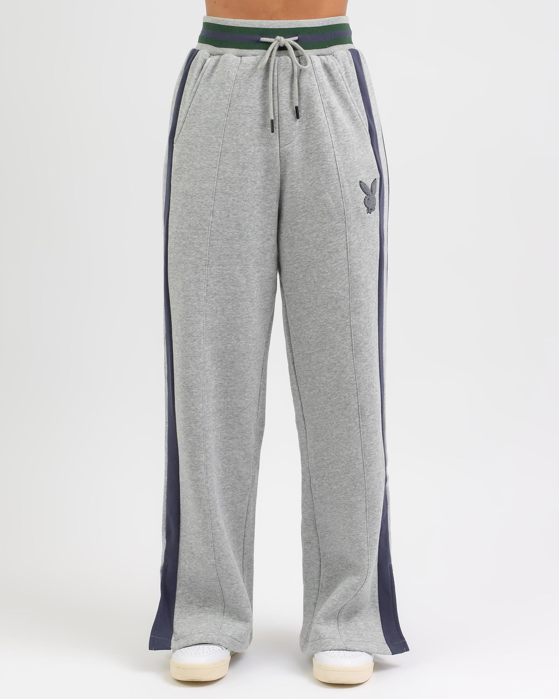 Shop Playboy Track Club Track Pants In Grey Marle - Fast Shipping ...