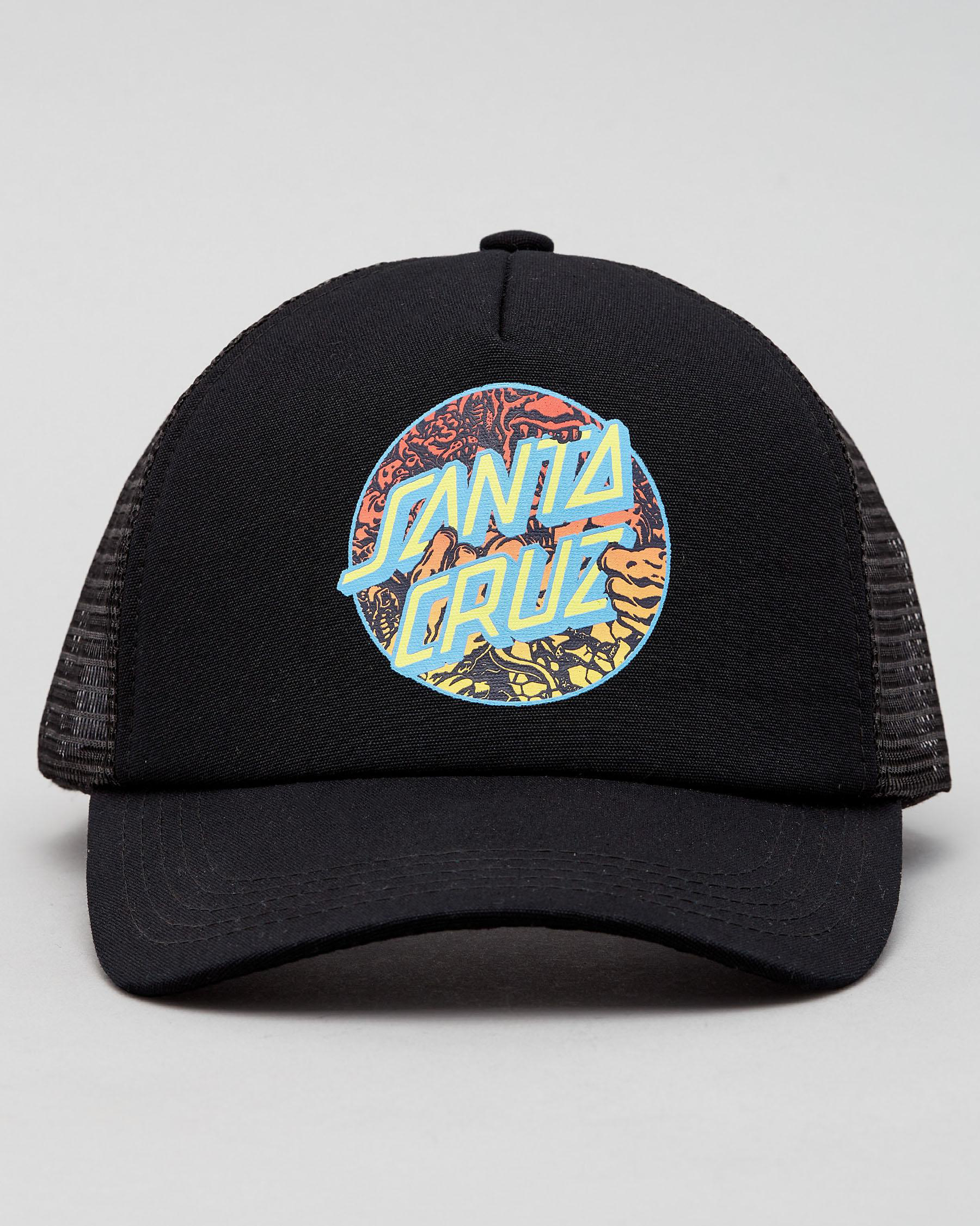 Shop Santa Cruz Roskopp Dot Trucker Cap In Black - Fast Shipping & Easy ...