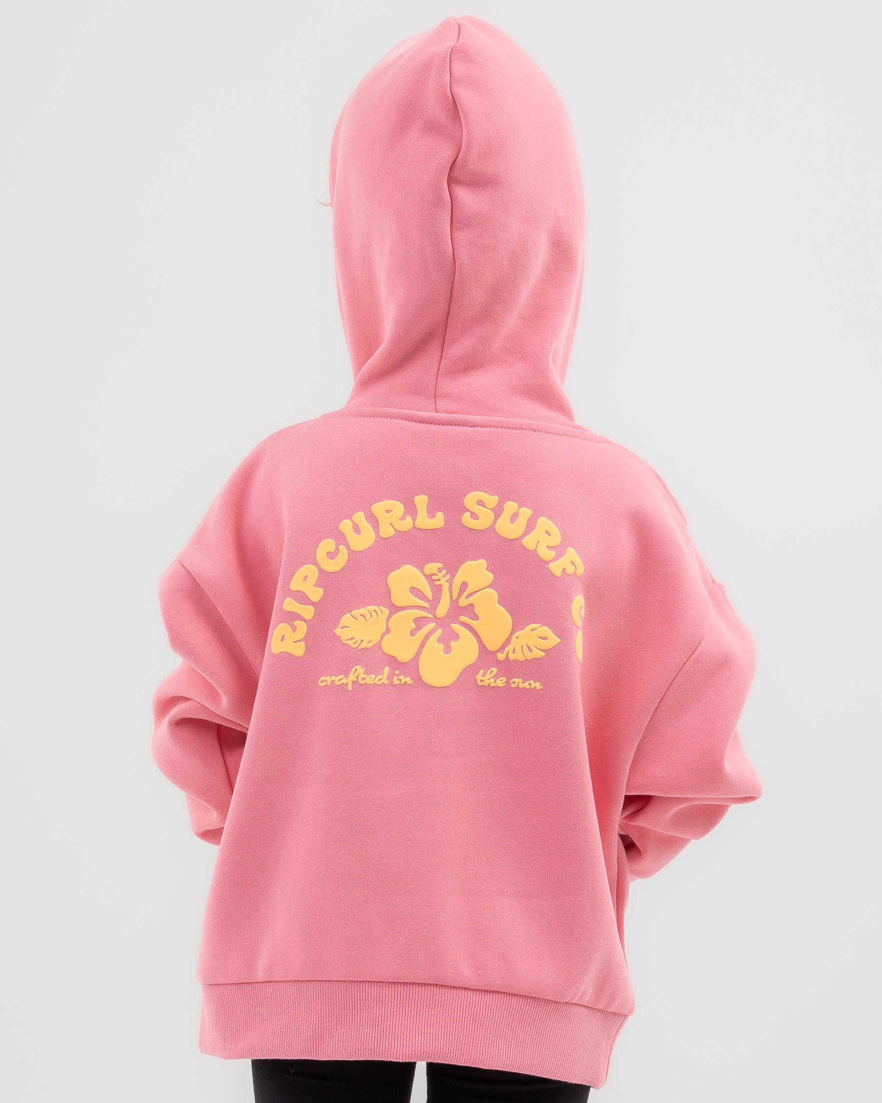 Shop Rip Curl Toddlers' Hibiscus Heat Logo Hoodie In Pink - Fast ...