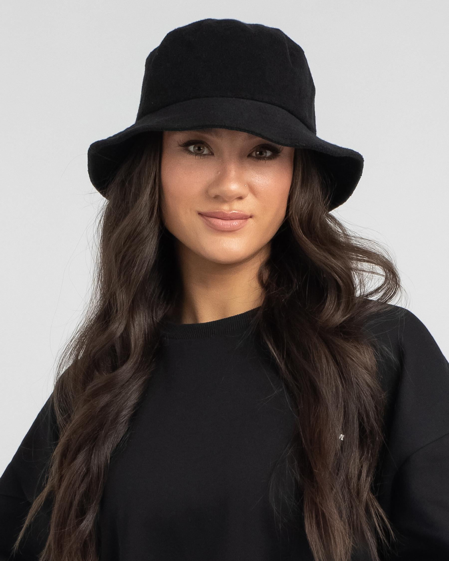 Shop Mooloola Emmy Bucket Hat In Black - Fast Shipping & Easy Returns ...