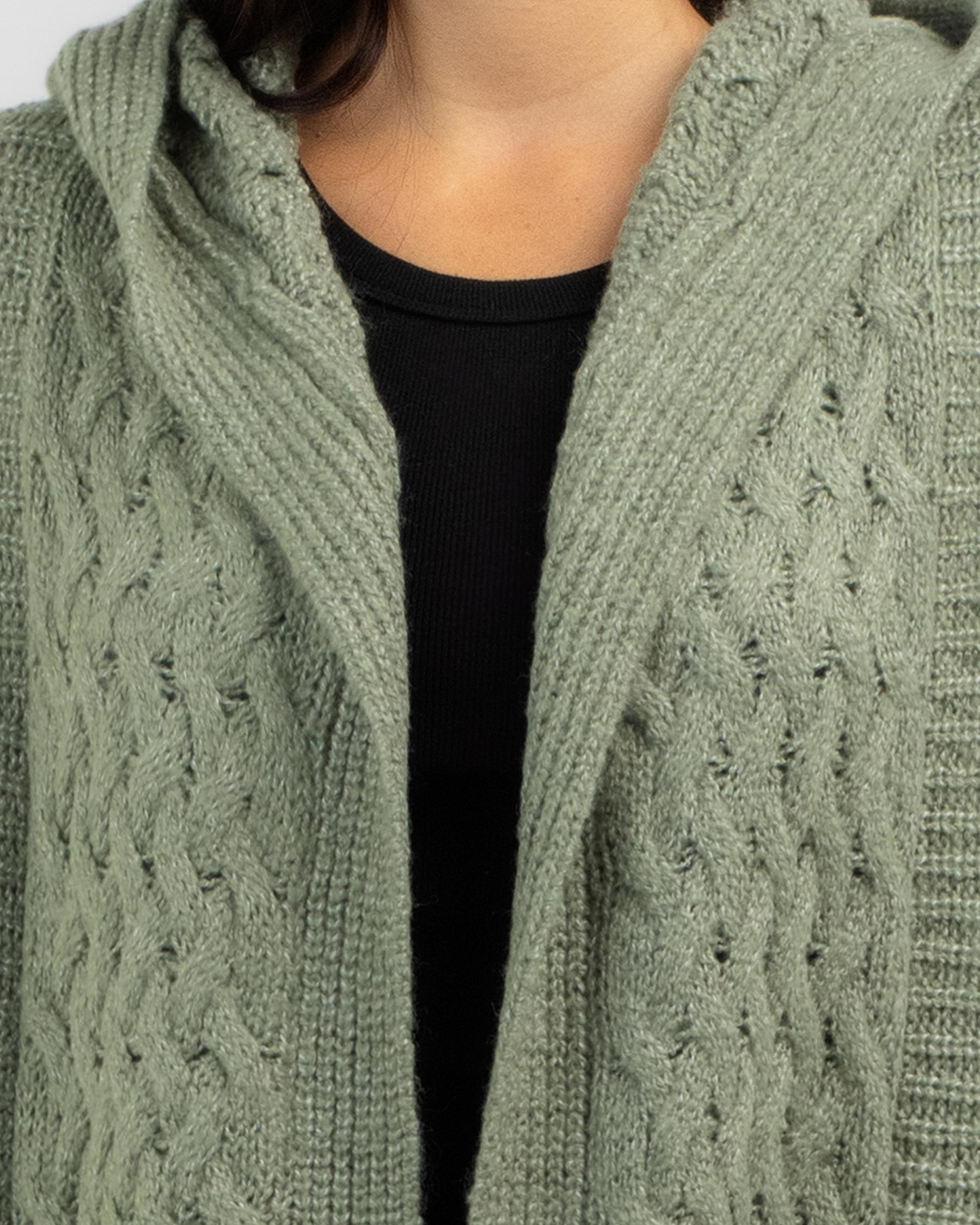 Shop Volcom Homeward Bound II Knit Cardigan In Light Army - Fast Shipping & Easy Returns - City ...