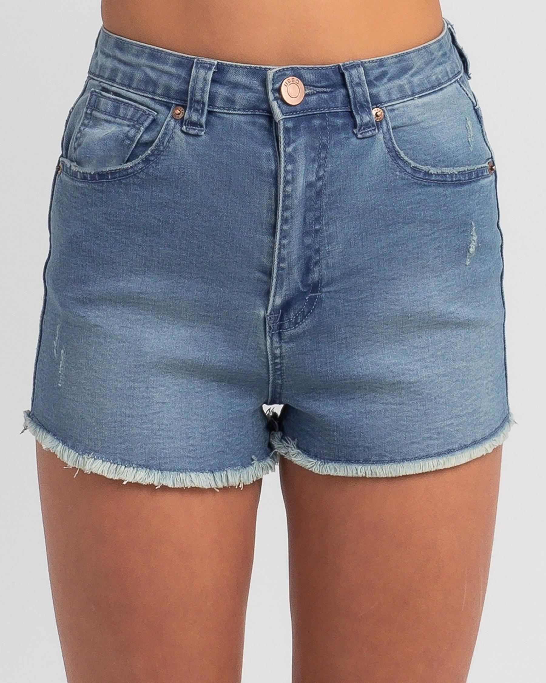 Shop Used Girls' Lizzy Shorts In Mid Blue - Fast Shipping & Easy ...