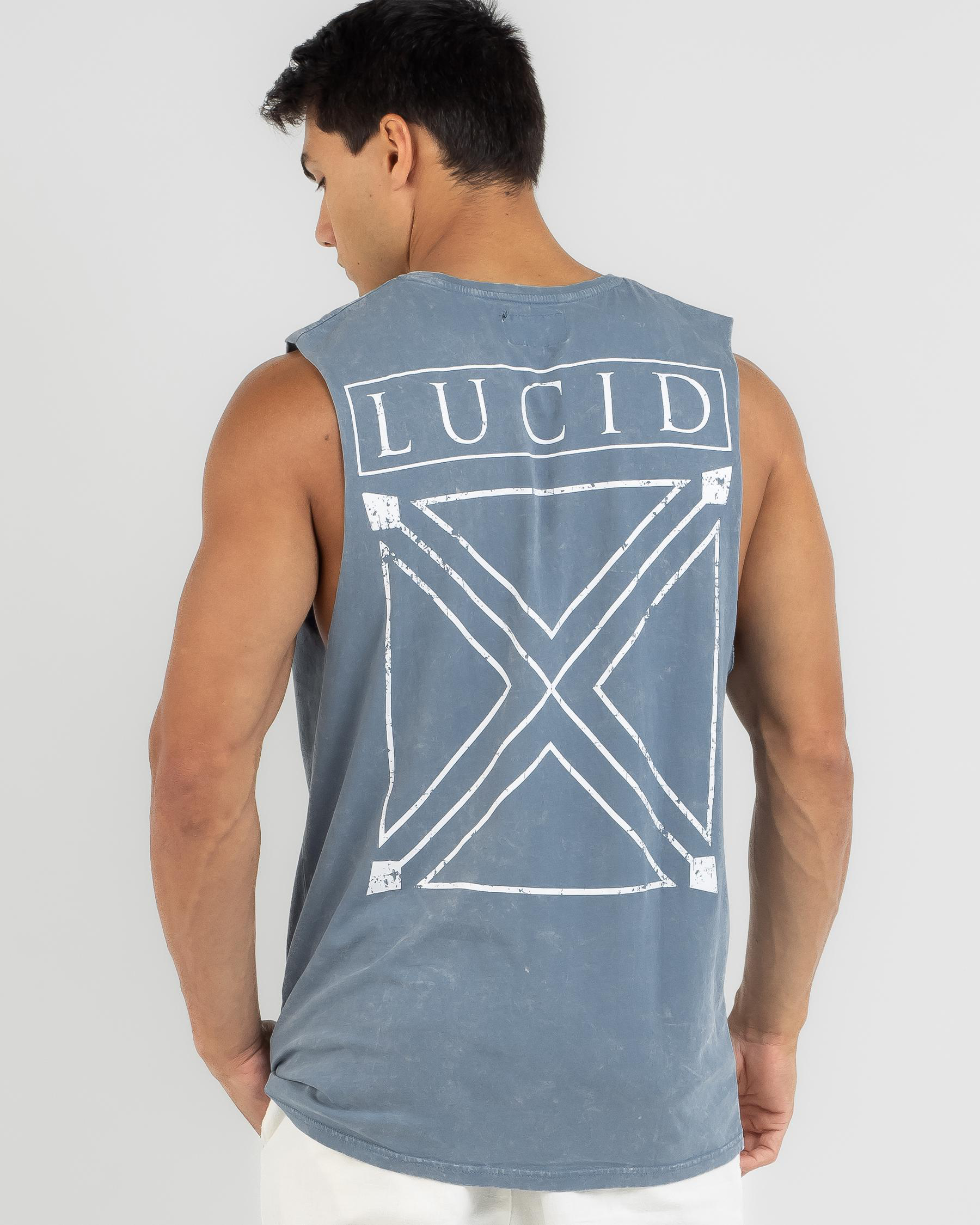 Shop Lucid Quad Muscle Tank In Light Blue Acid - Fast Shipping & Easy ...