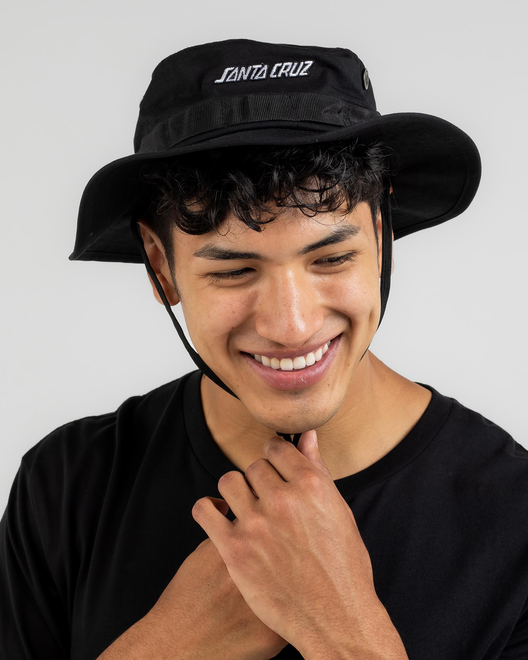 Shop Santa Cruz Classic Strip Hat In Black - Fast Shipping & Easy ...