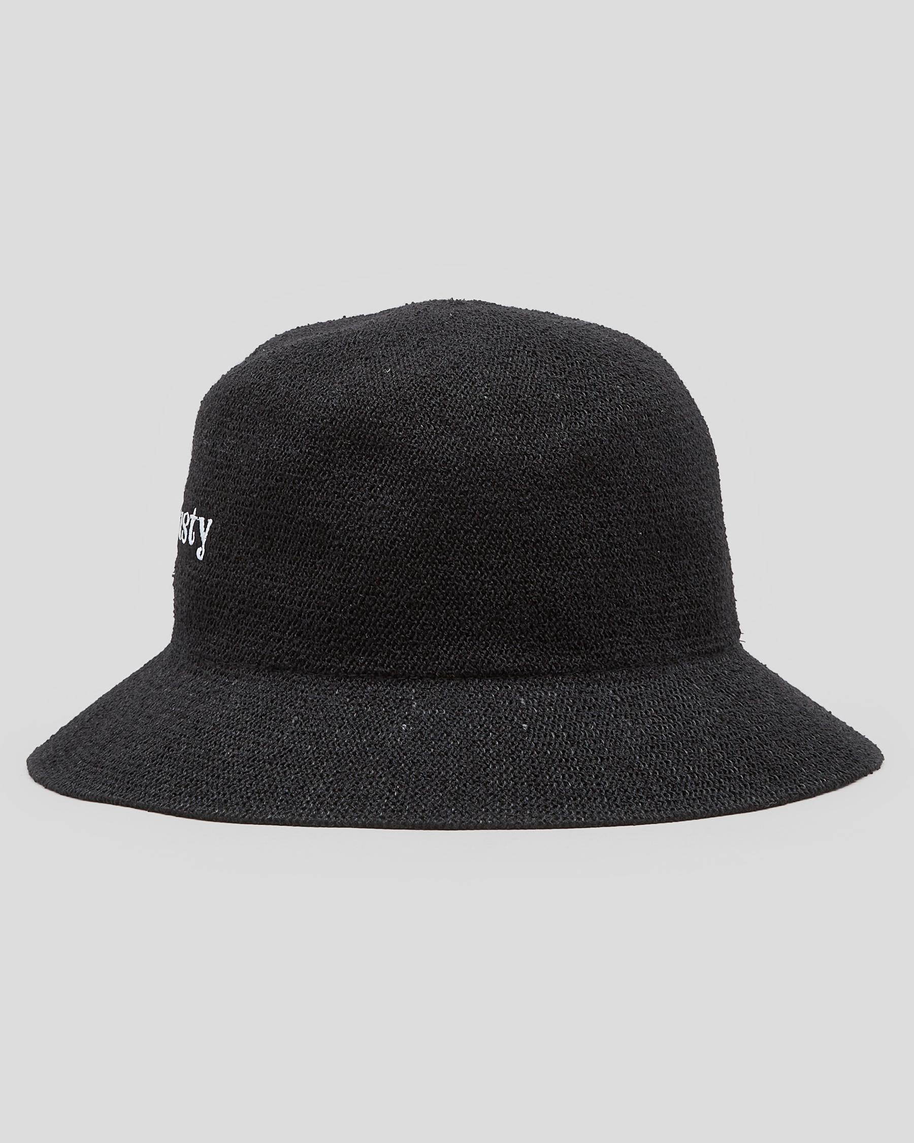 Shop Rusty Bailey Bucket Hat In Black - Fast Shipping & Easy Returns ...