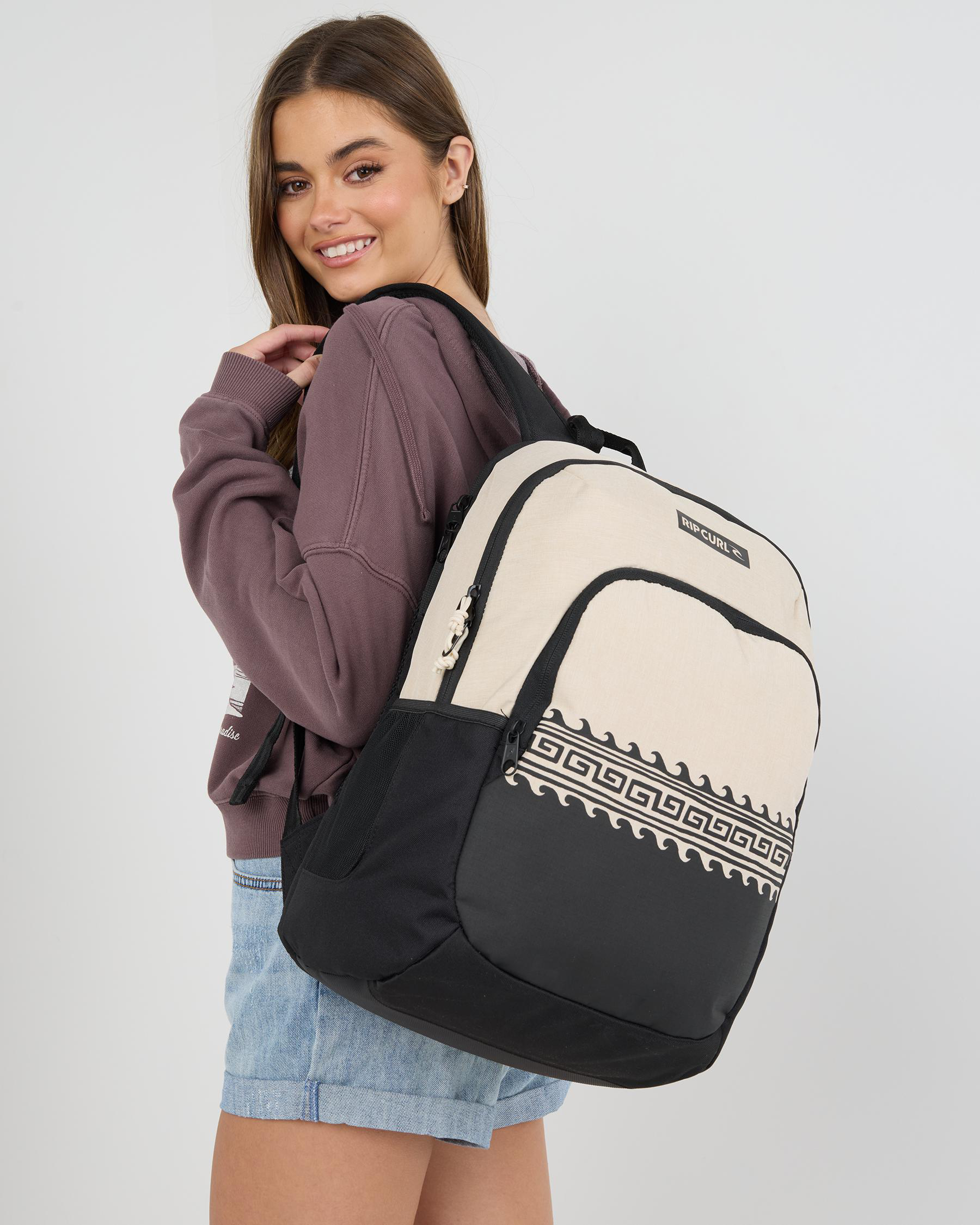 Shop Rip Curl Ozone 2.0 30L Backpack In Black/oatmeal - Fast Shipping & Easy Returns - City ...