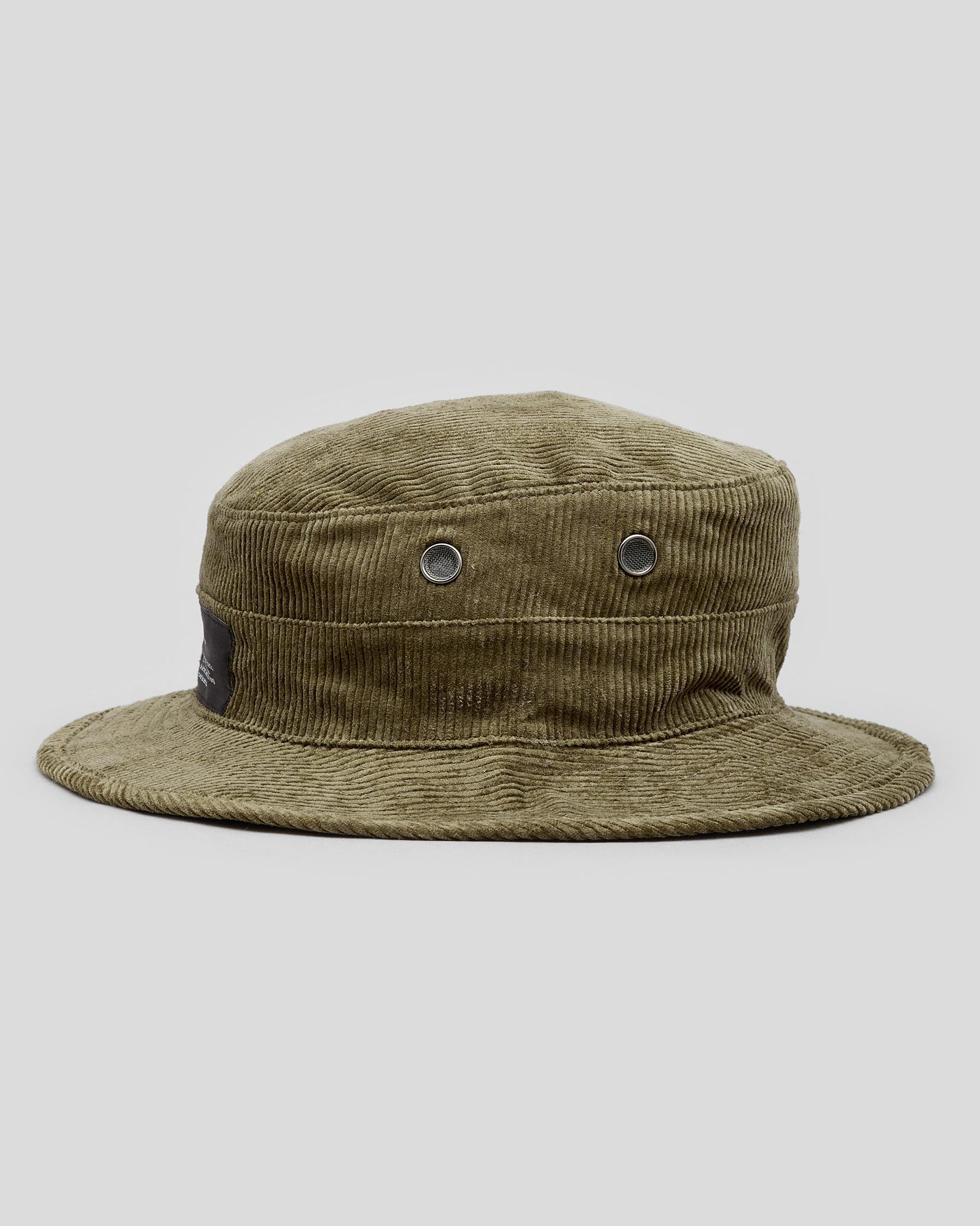 Shop Afends Orion Hemp Corduroy Bucket Hat In Beechwood - Fast Shipping ...