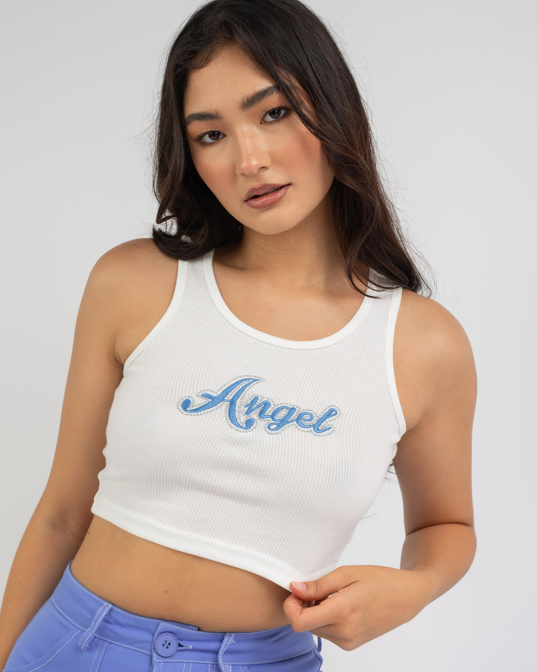 Shop MRKT. Shining Angel Tank Top In White - Fast Shipping & Easy ...