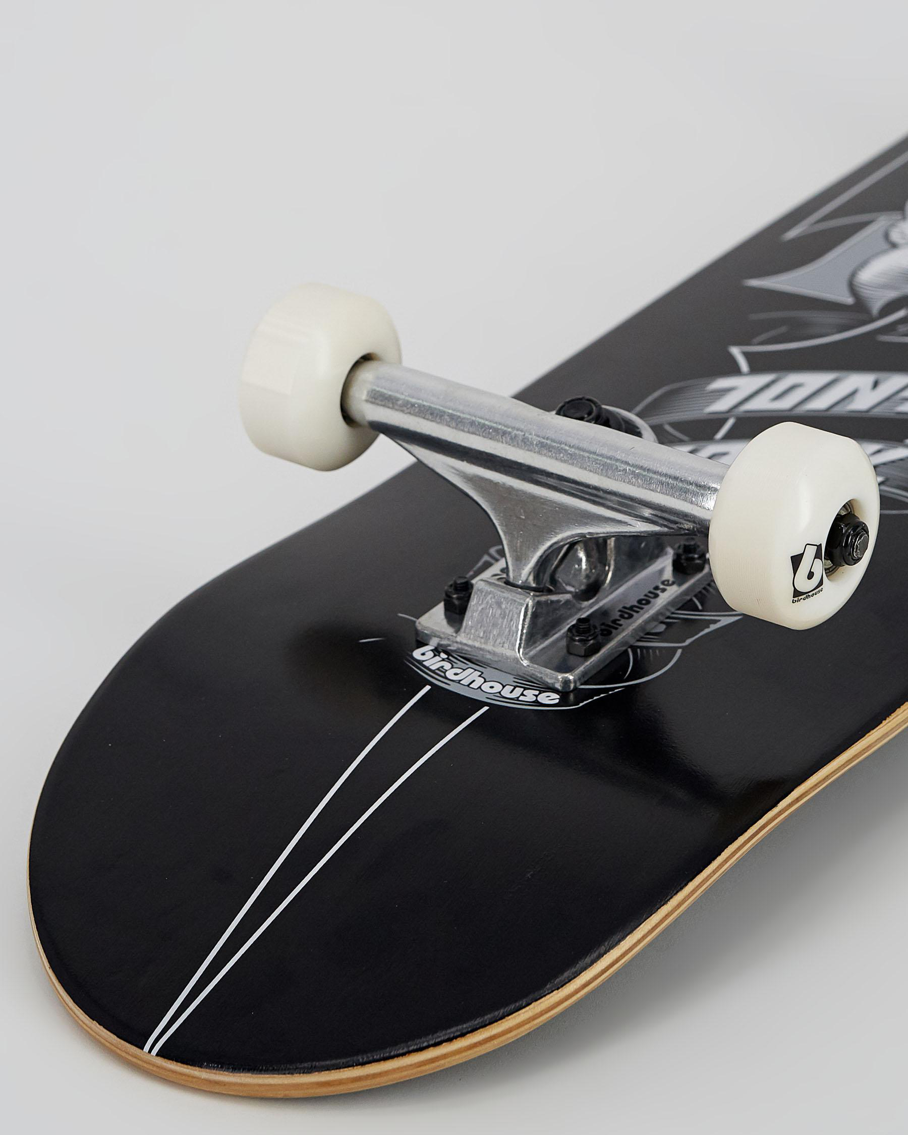 Shop Birdhouse Hawk Crest 8.0" Skateboard Complete In Black - Fast ...