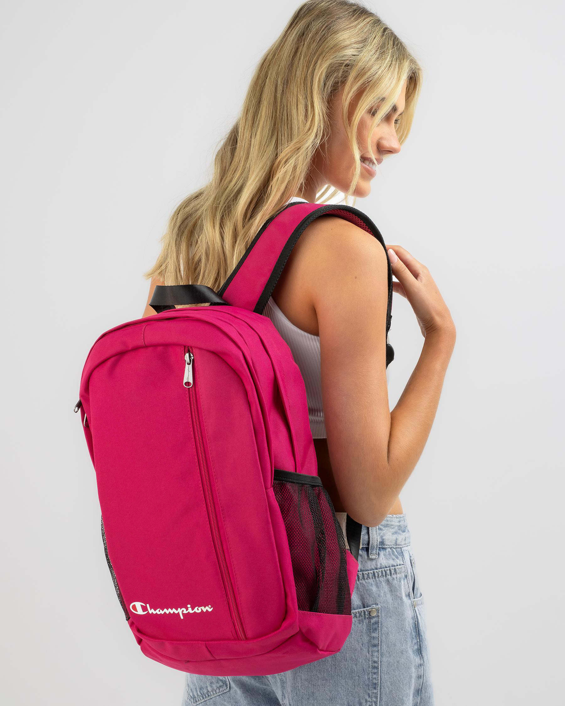 Shop Champion Fashion Backpack In Disco Pink - Fast Shipping & Easy ...