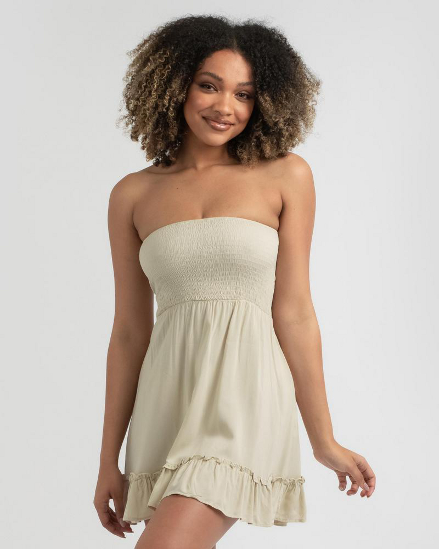 Shop Mooloola Glitch Dress In Earth - Fast Shipping & Easy Returns ...