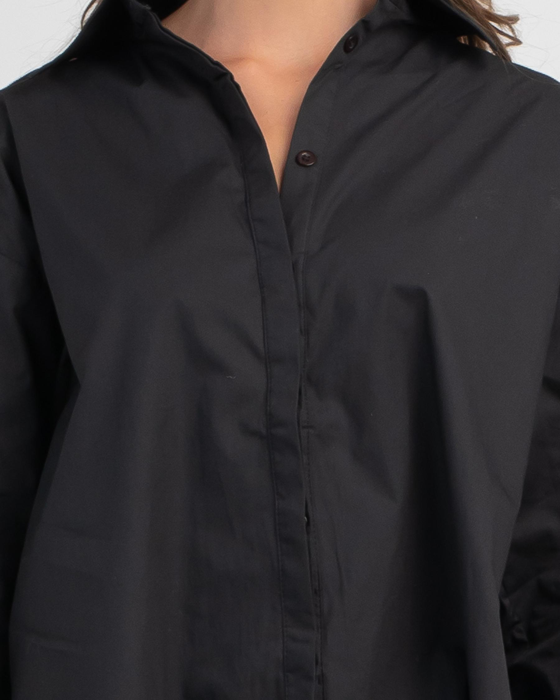 Shop Thanne Rochester Shirt In Black - Fast Shipping & Easy Returns ...