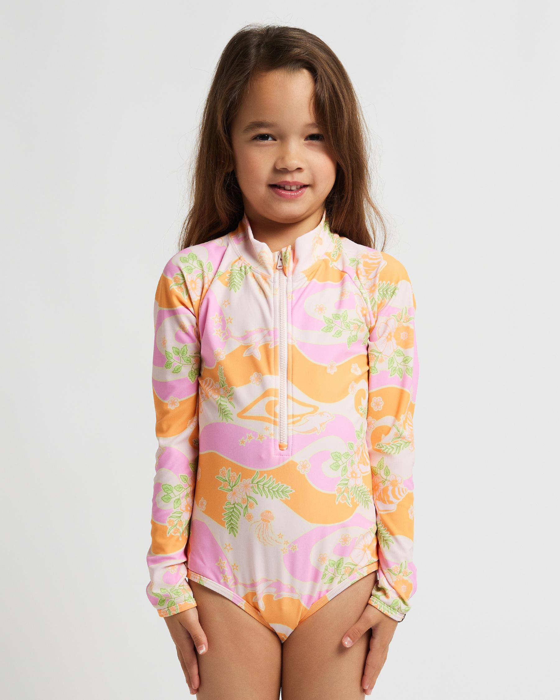 Shop Rip Curl Toddlers' Sunkissed Long Sleeve Surfsuit In Bright Pink - Fast Shipping & Easy ...