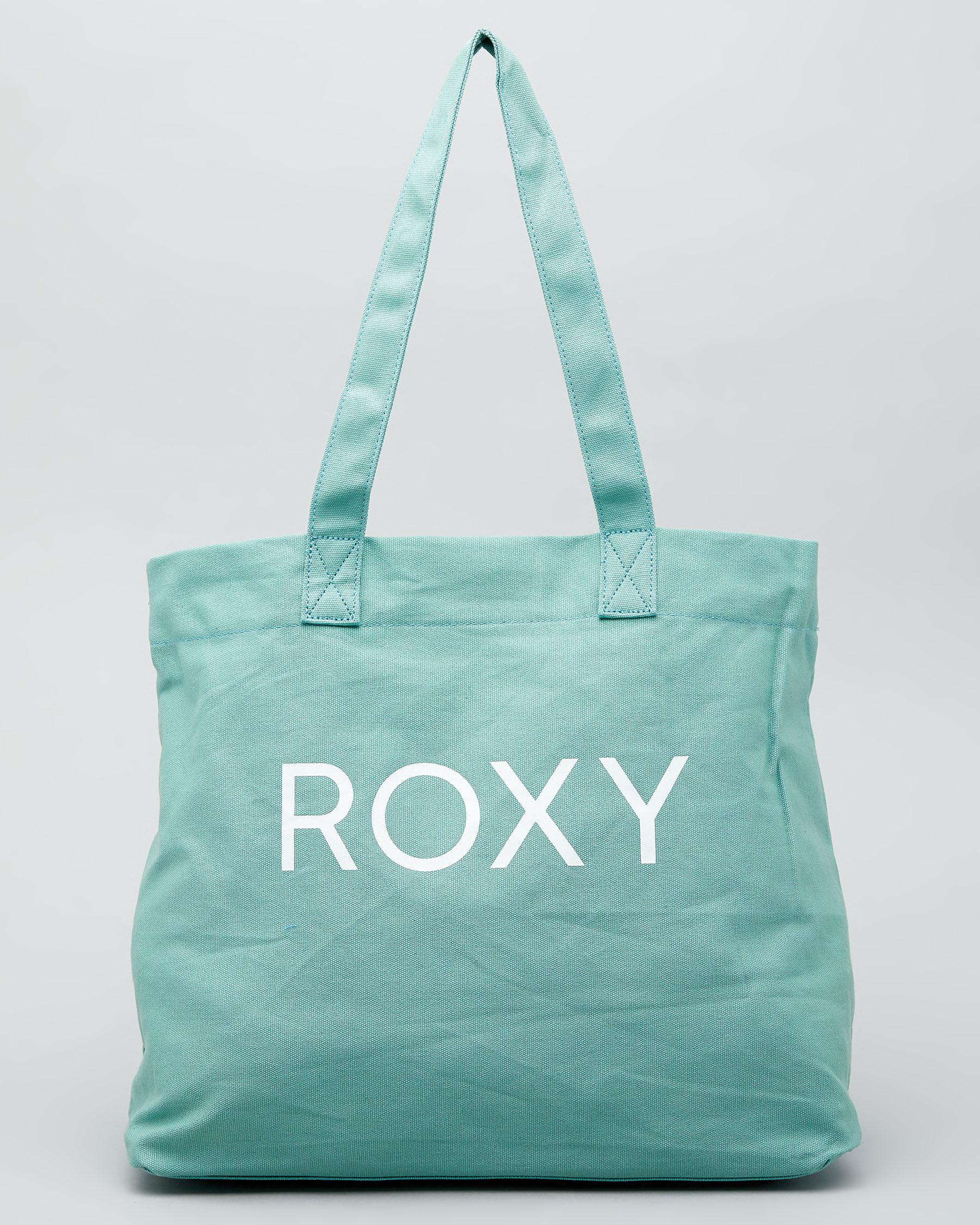 Shop Roxy Go For It Beach Bag In Oil Blue - Fast Shipping & Easy ...
