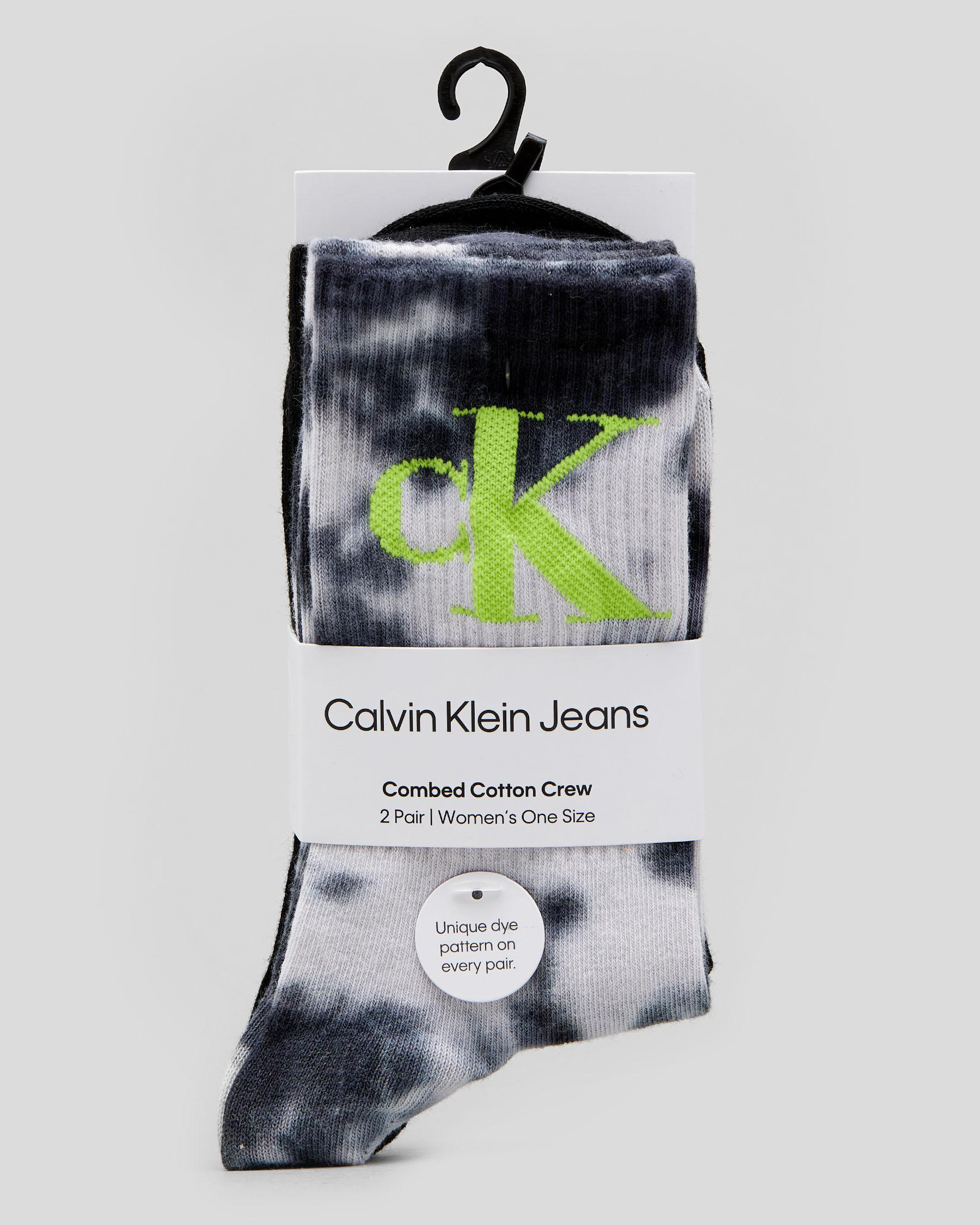 Shop Calvin Klein Womens CK Monogram Sock Pack In Black Assorted - Fast ...