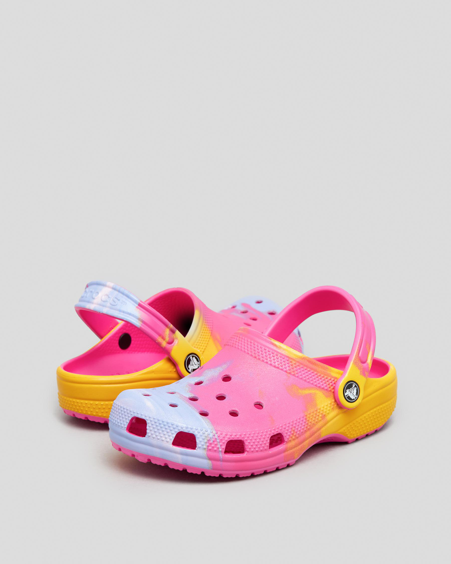 Shop Crocs Kids' Classic Ombre Clog Sandals In Juice/multi - Fast ...