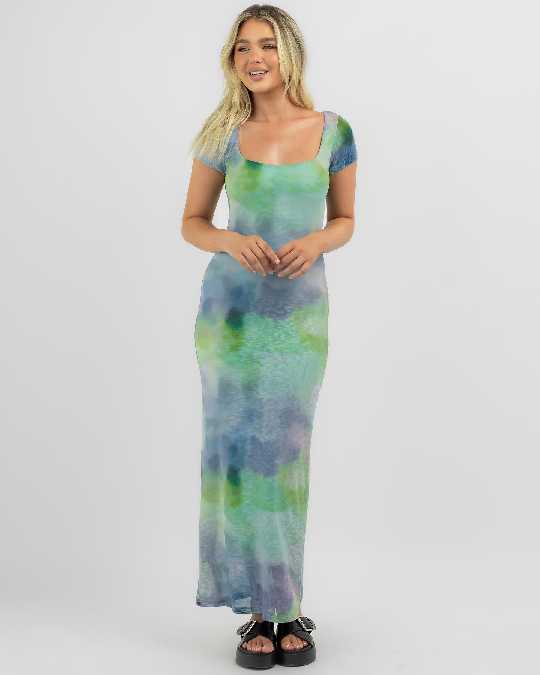 Shop Luvalot Abigail Maxi Dress In Blue - Fast Shipping & Easy Returns ...