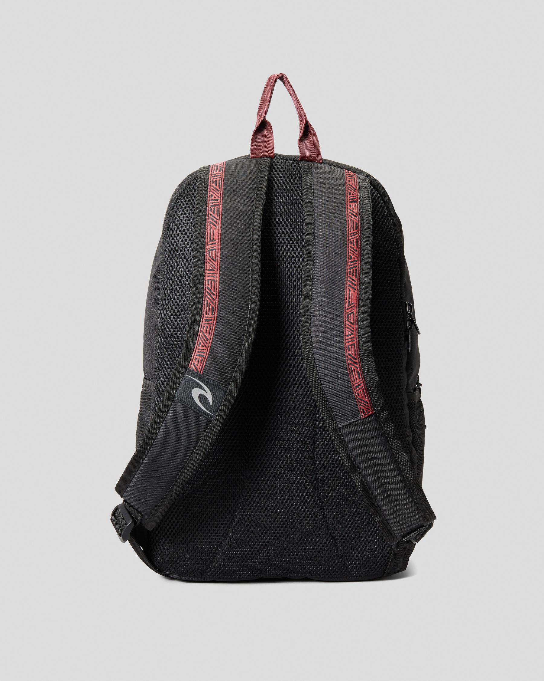 Shop Rip Curl Ozone 30L Solid Rock Backpack In Black - Fast Shipping ...
