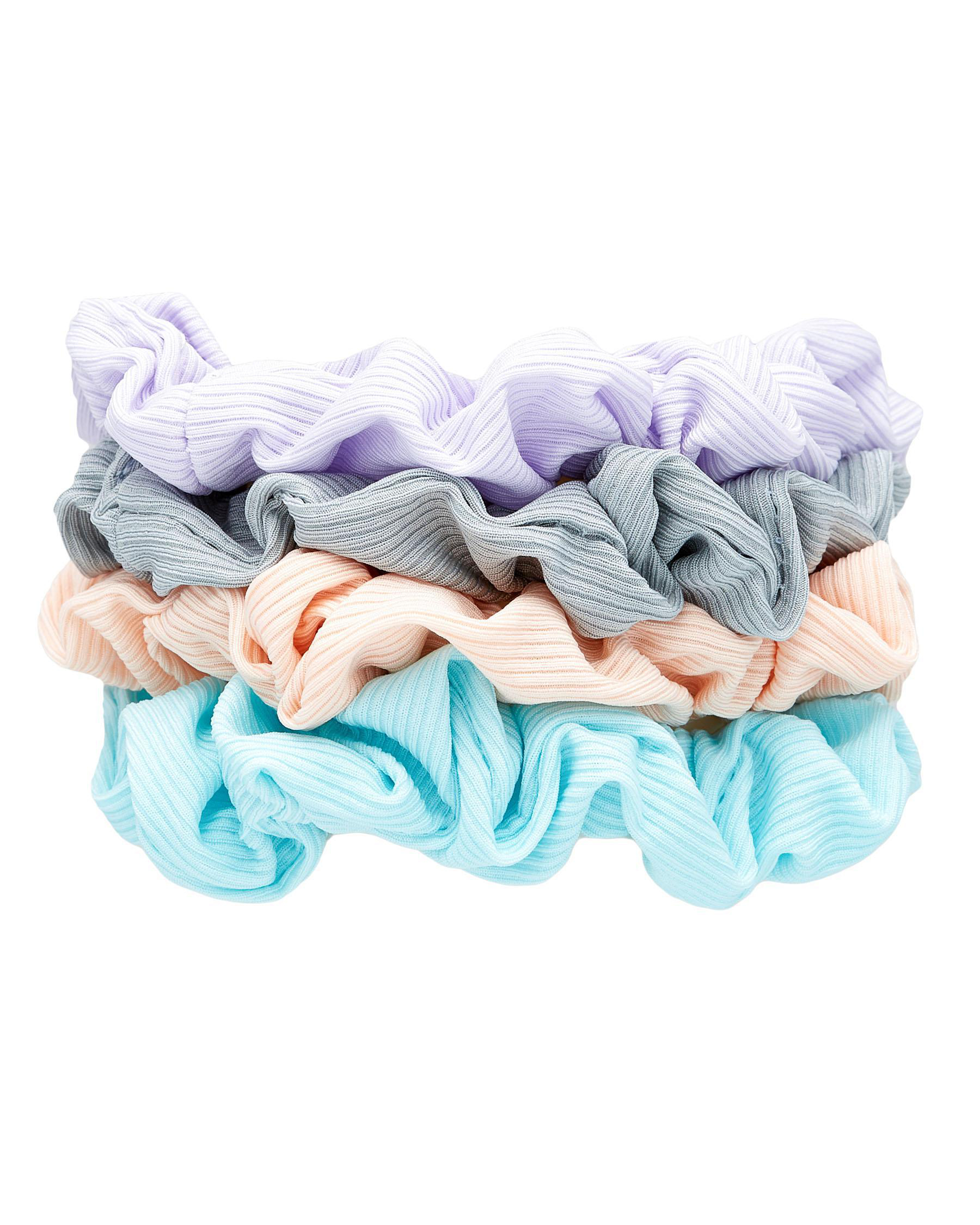 Shop Karyn In LA Mini Poolside Scrunchie Pack In Peach/blue/lilac ...
