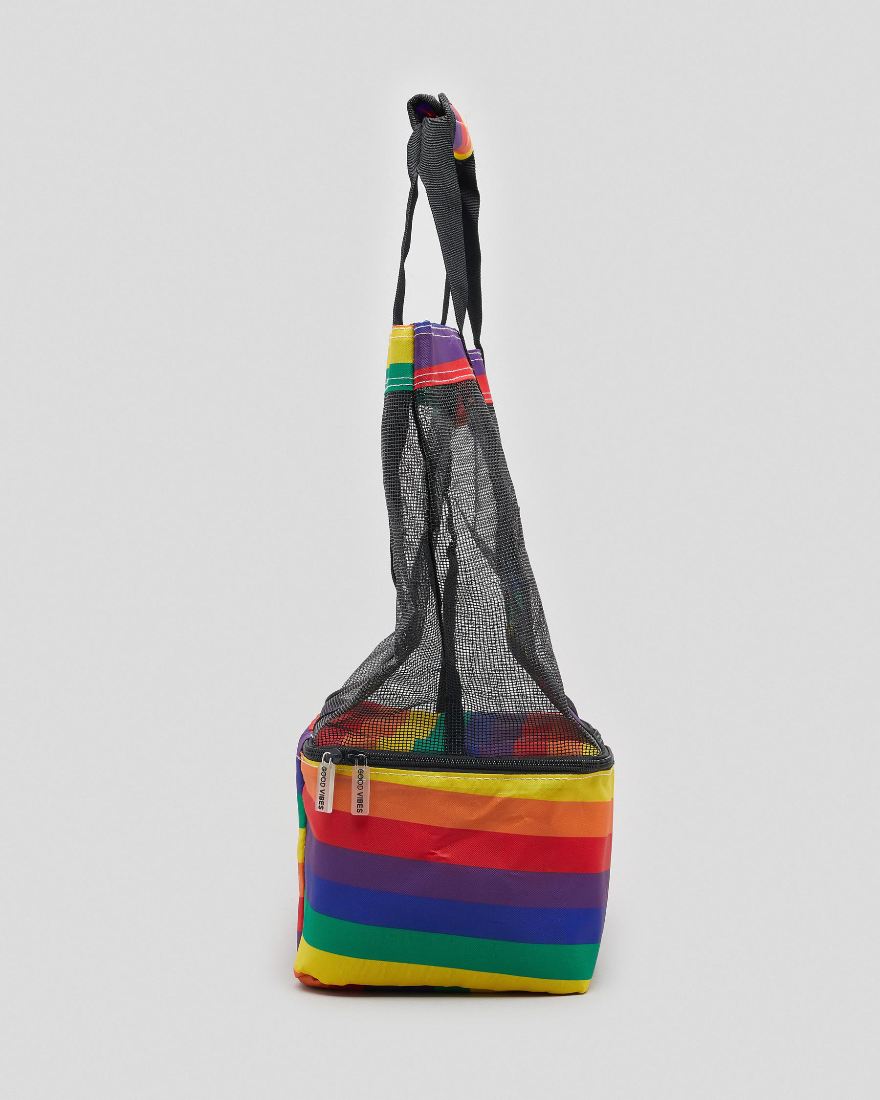 Shop Get It Now Rainbow Mesh Cooler Bag In Rainbow - Fast Shipping ...