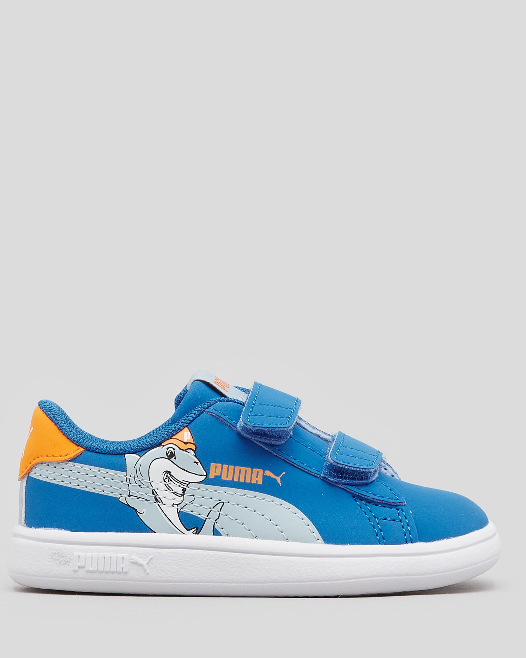 Shop Puma Toddlers' Smash V INF Shoes In Future Blue-blue Fog - Fast ...