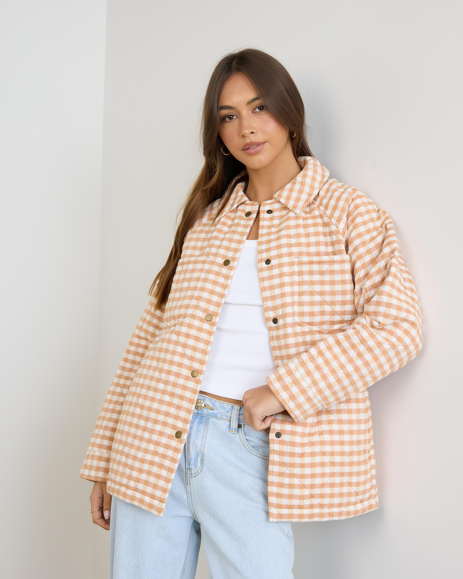 Shop Rip Curl Premium Surf Quilted Jacket In Light Brown - Fast ...