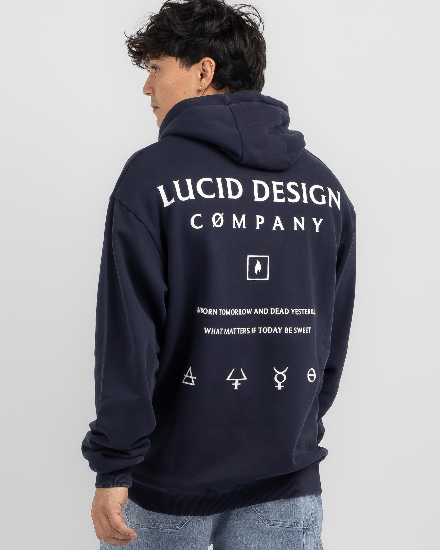 Shop Lucid Aspect Hoodie In Navy Acid - Fast Shipping & Easy Returns ...