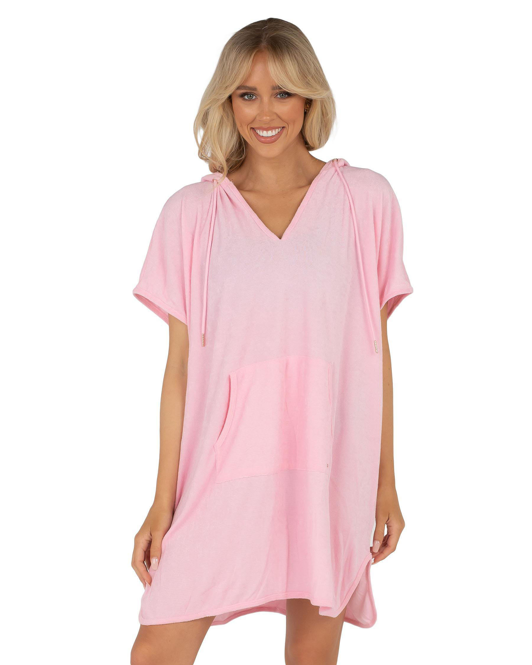 Shop Topanga Terry Beach Cover In Bubblegum Pink - Fast Shipping & Easy ...