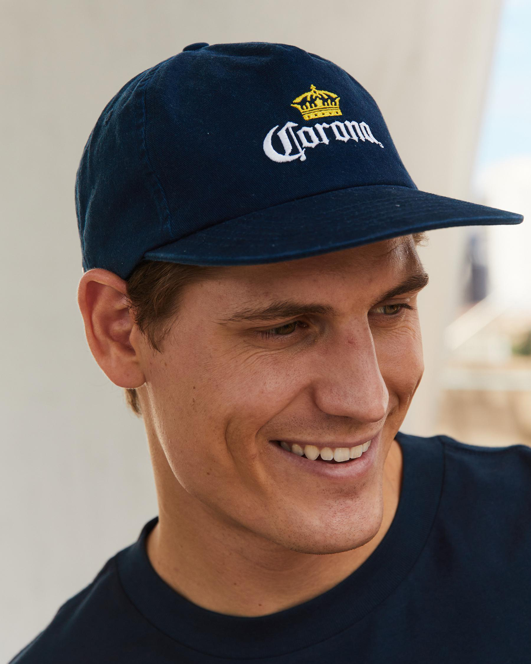 Corona Woven 5 Panel Cap In Navy | City Beach Australia