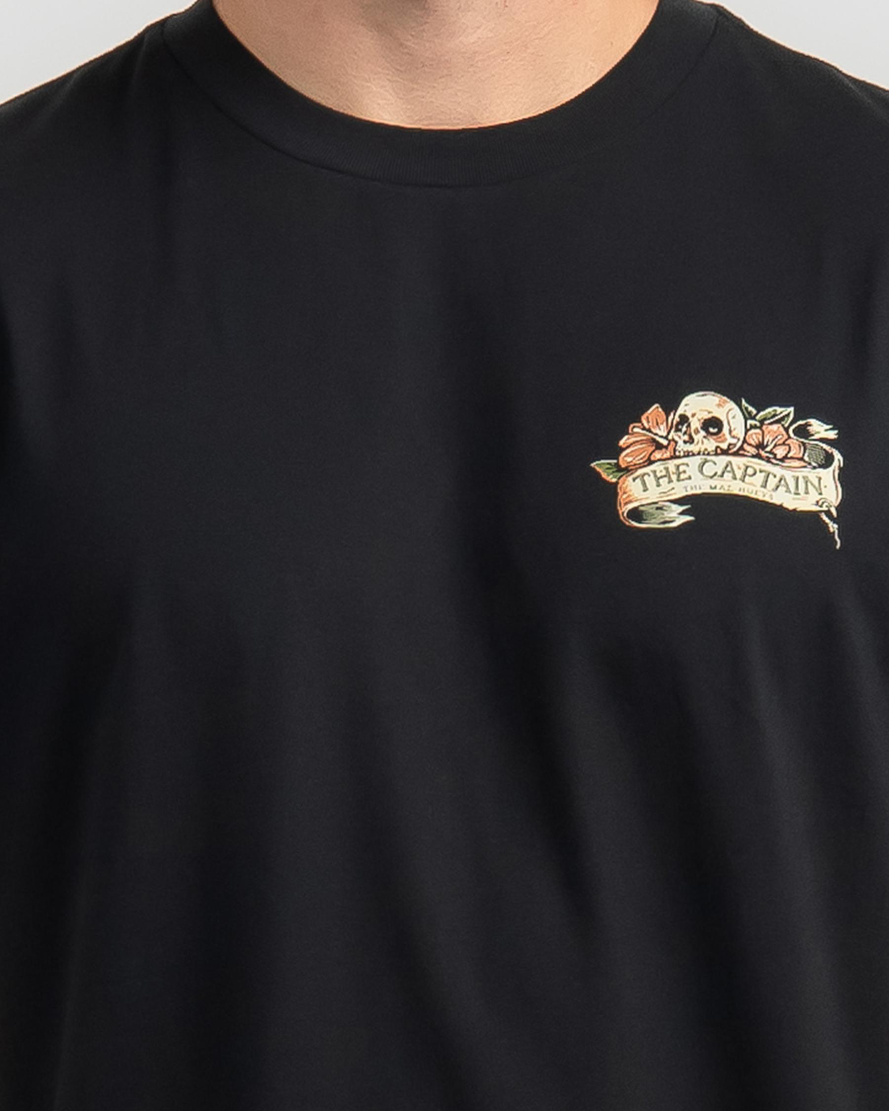 Shop The Mad Hueys Compass Captain T-Shirt In Black - Fast Shipping ...