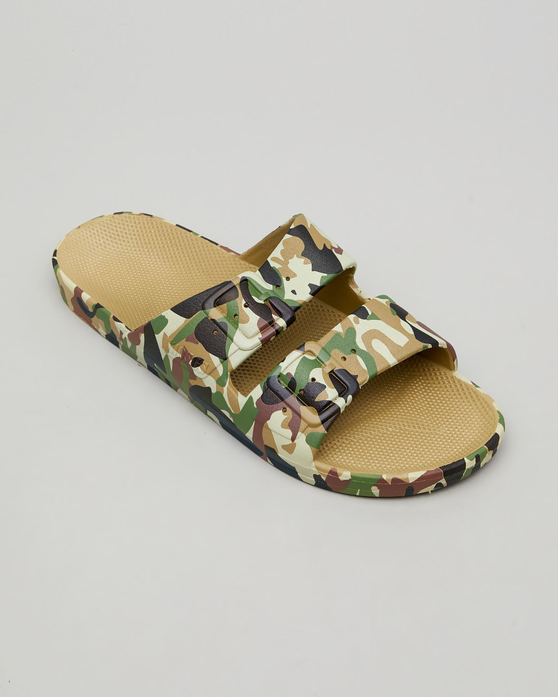 Shop Freedom Moses Army Khaki Sandals In Army Khaki - Fast Shipping ...