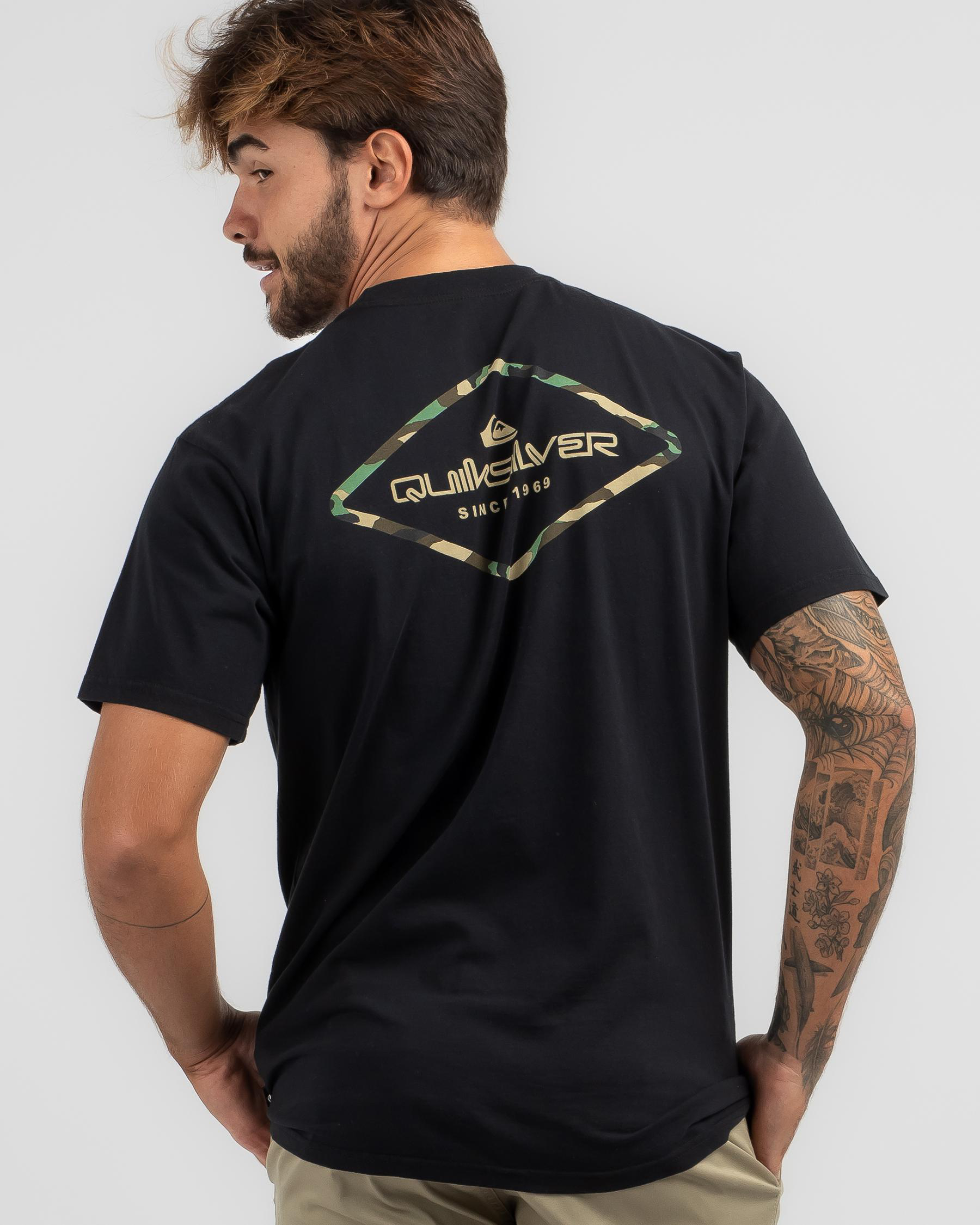 Shop Quiksilver Omni Lock T-Shirt In Black - Fast Shipping & Easy ...