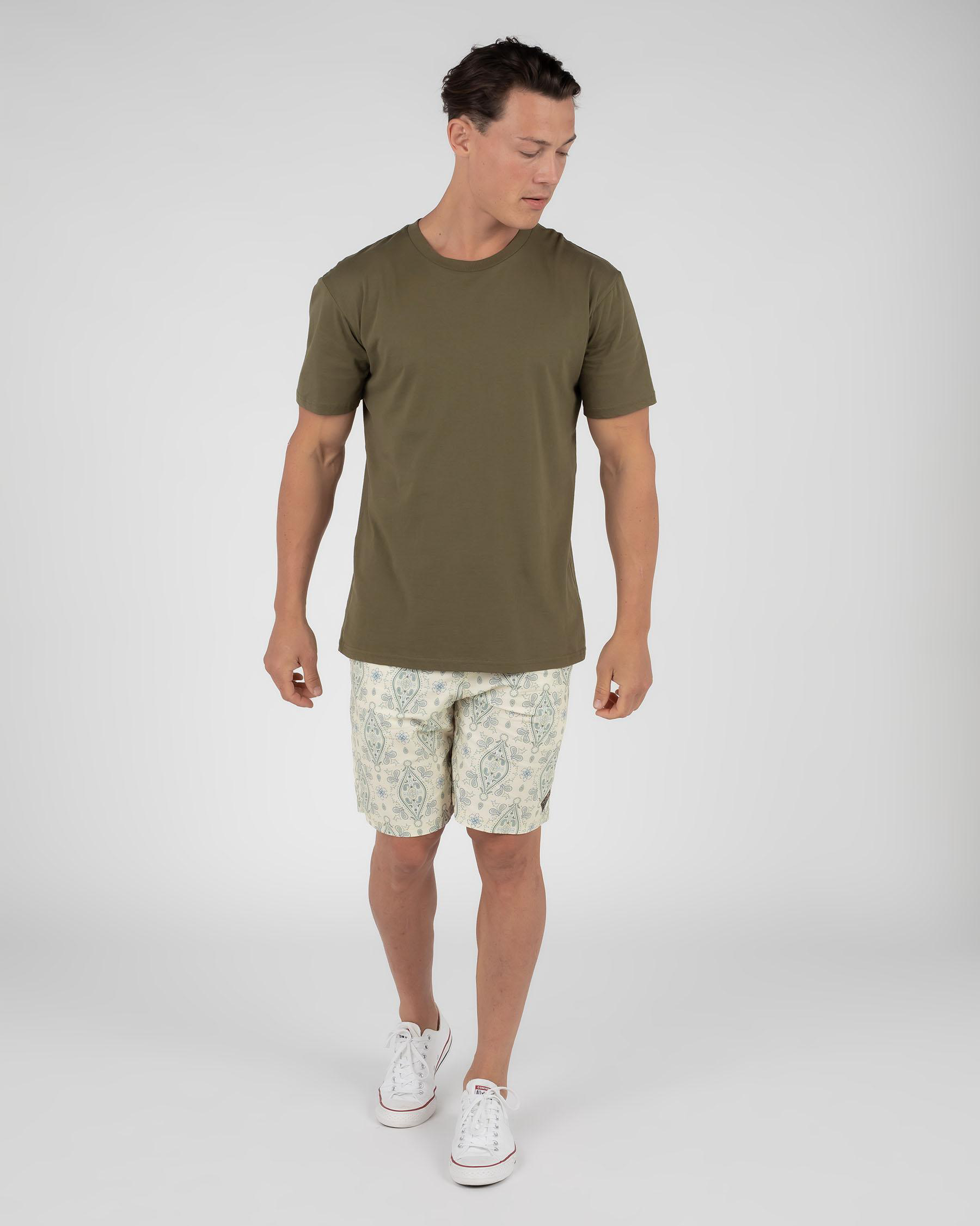 Shop Skylark Temple Board Shorts In Off White - Fast Shipping & Easy ...