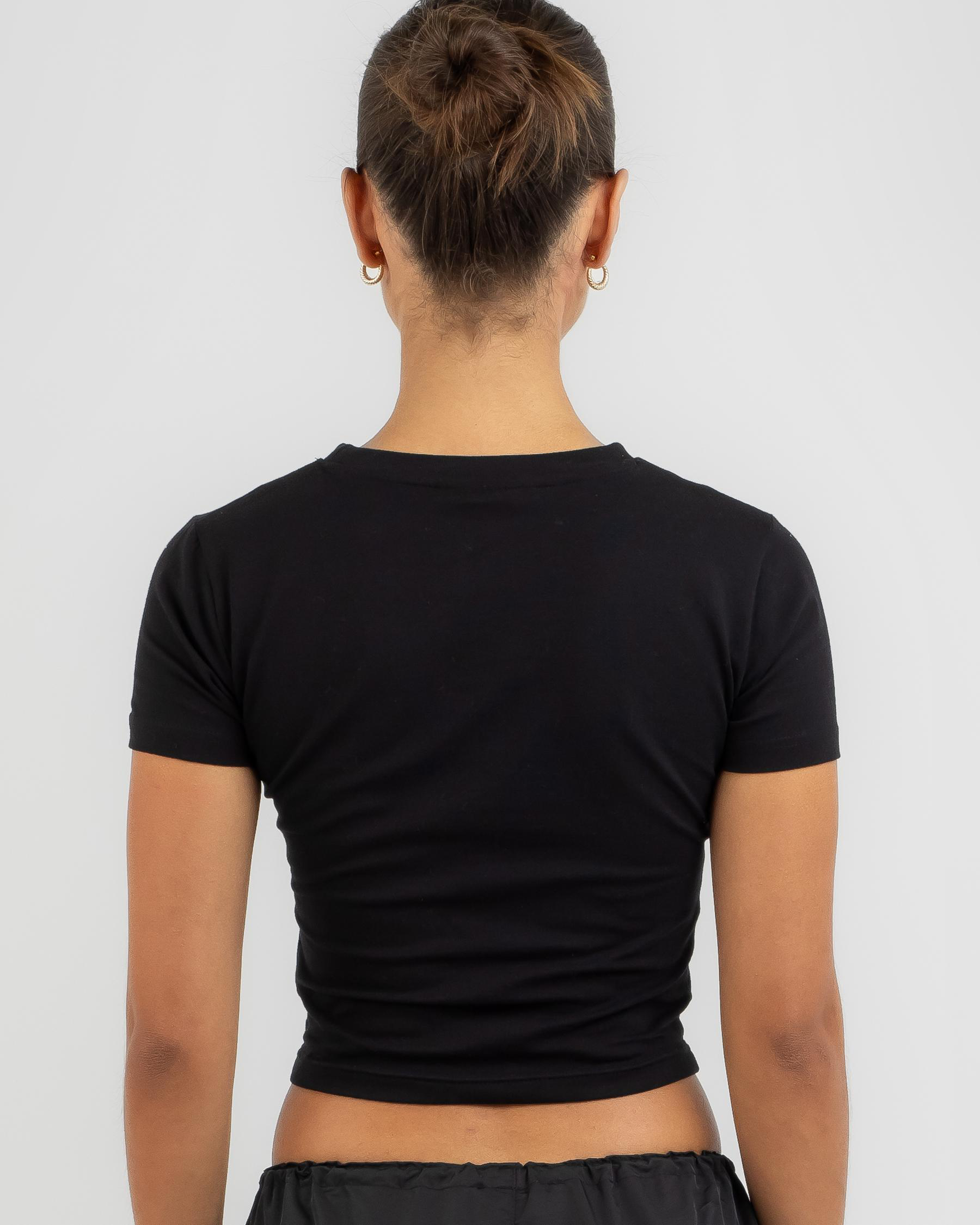Shop Ellesse Chelu Cropped T-Shirt In Black - Fast Shipping & Easy ...