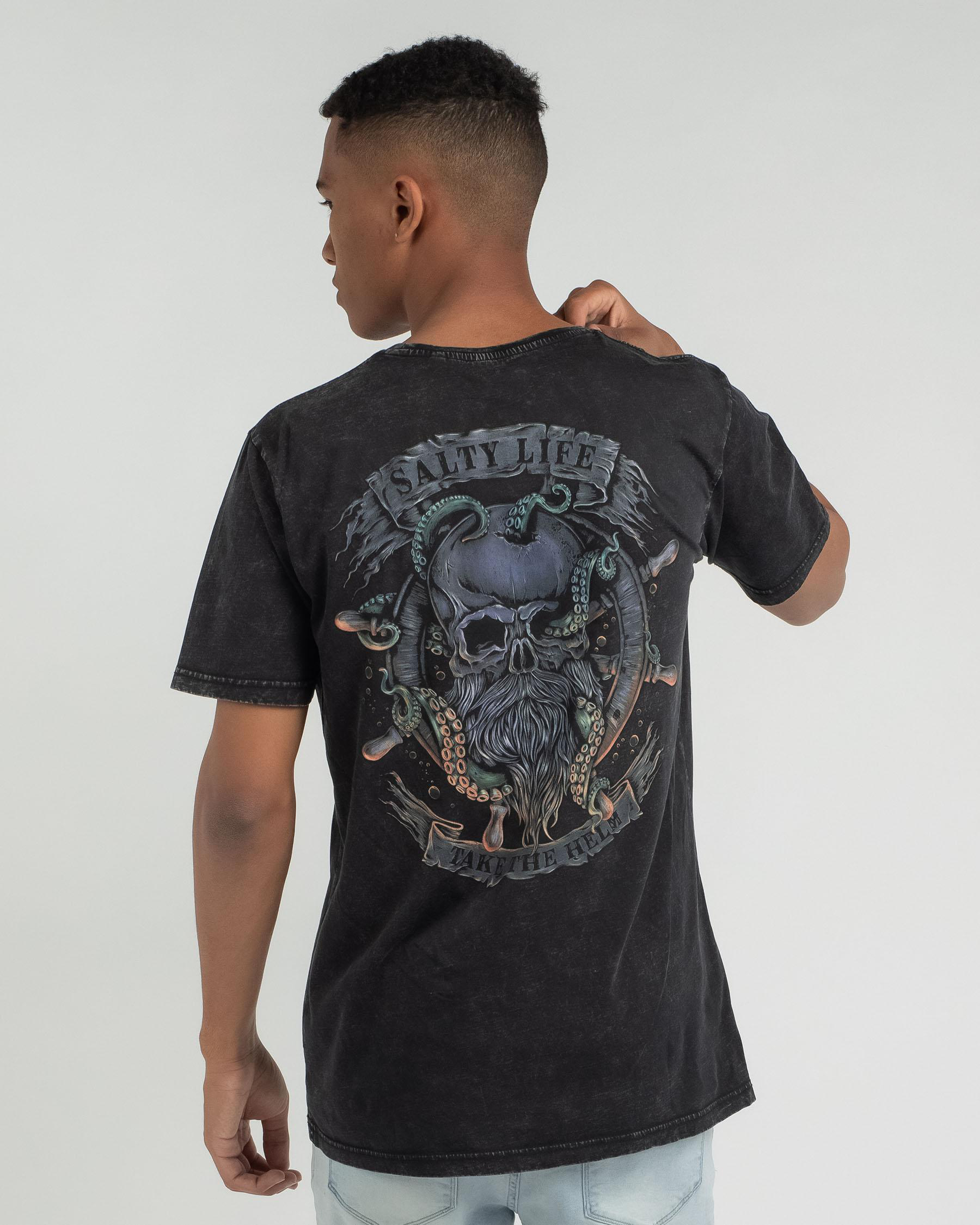 Shop Salty Life Sea Devil T-Shirt In Black Acid - Fast Shipping & Easy ...