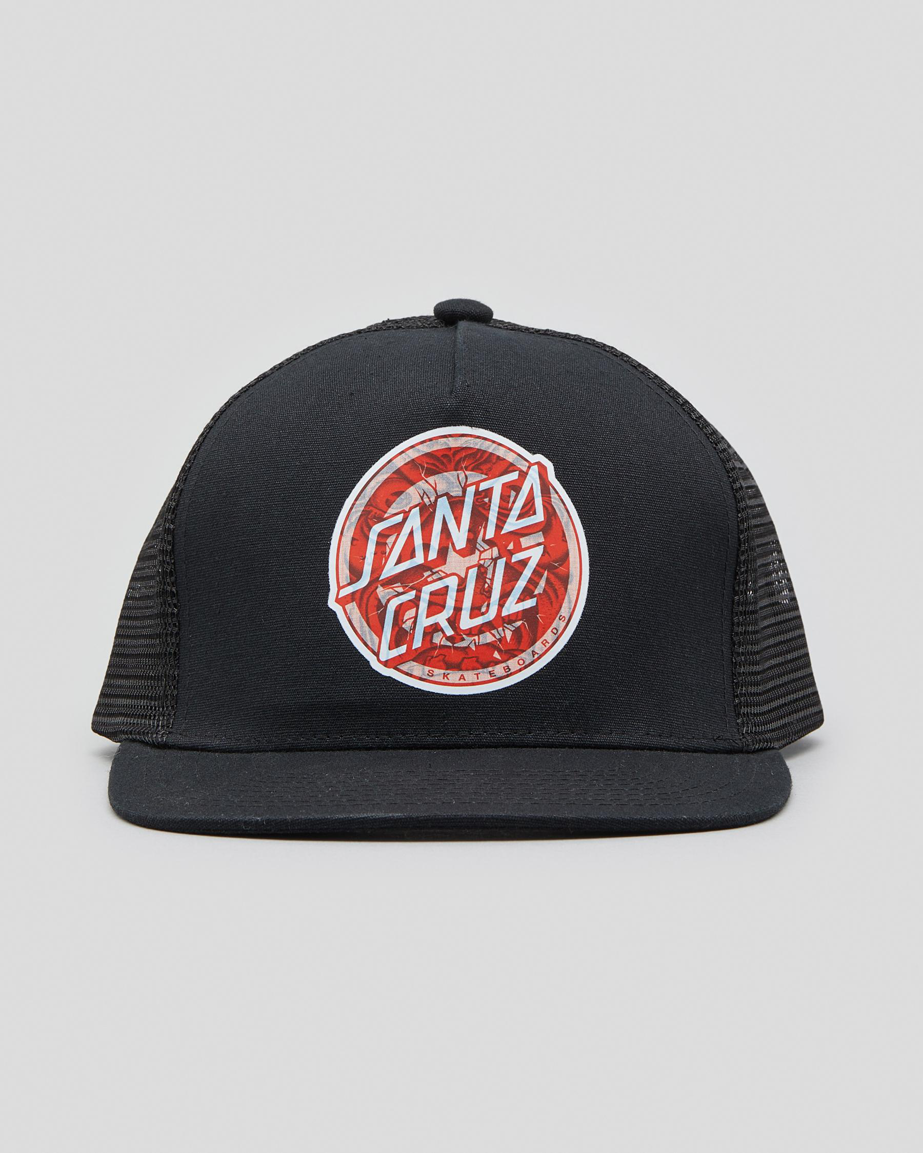 Shop Santa Cruz Decoder Roskopp Trucker Cap In Black - Fast Shipping ...