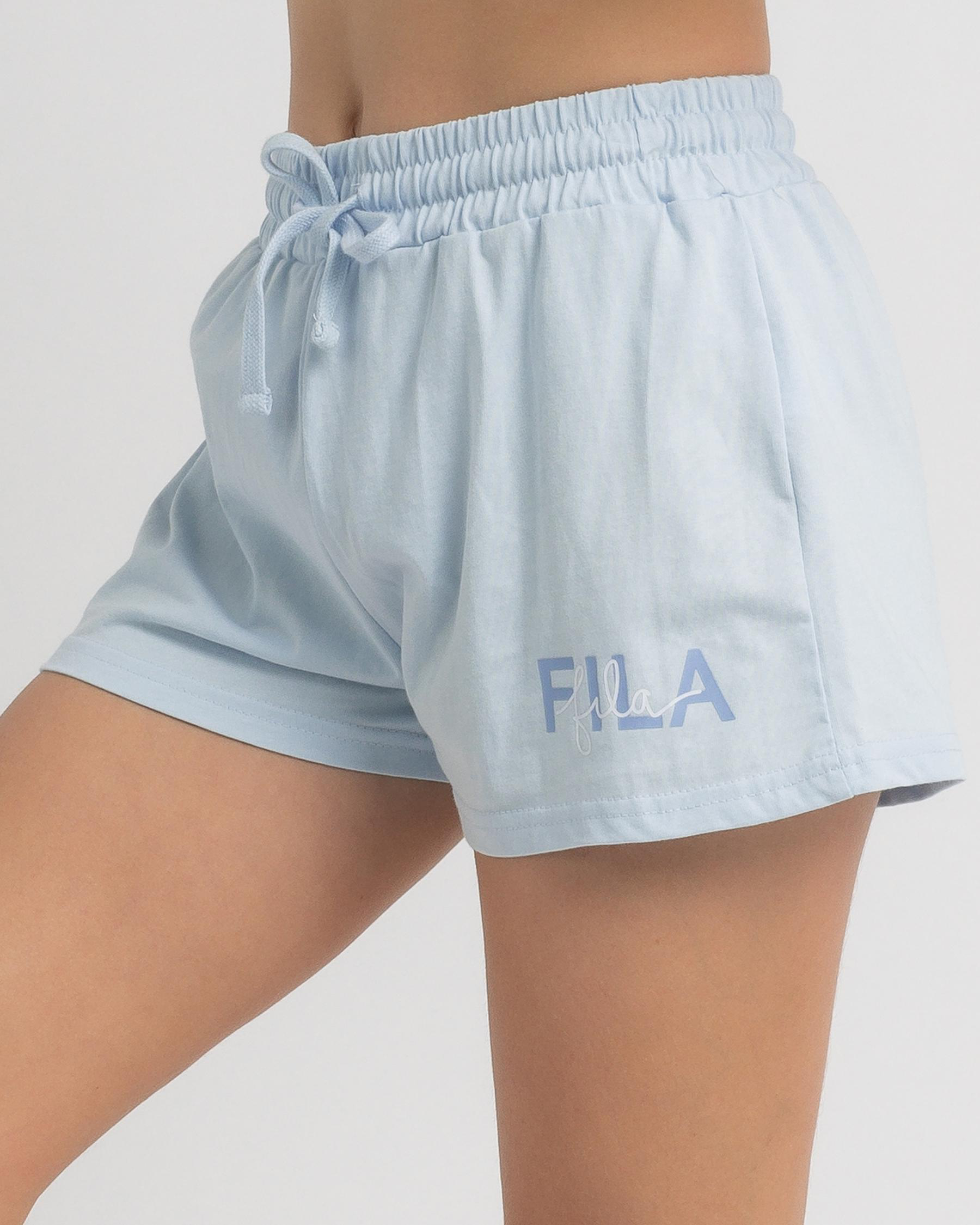Shop Fila Girls' Candy Shorts In Powder Blue - Fast Shipping & Easy ...