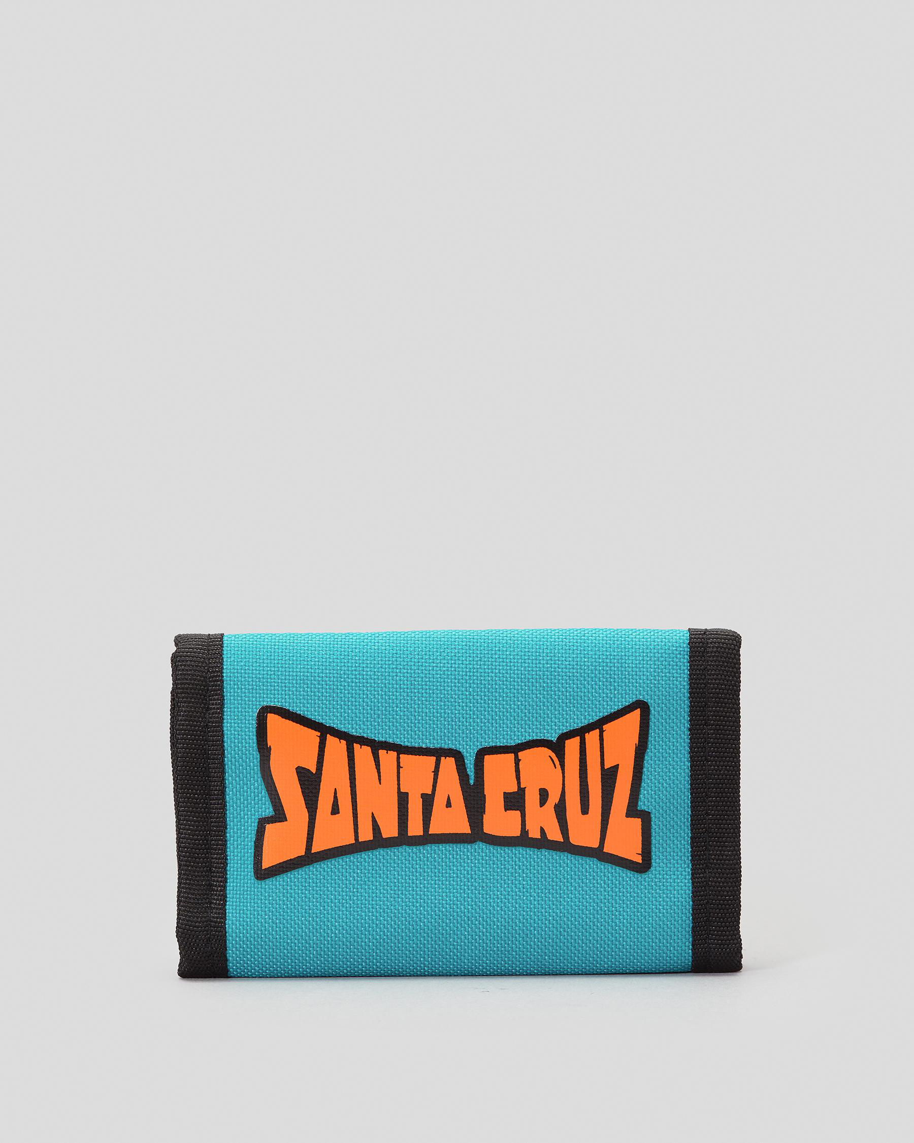 Shop Santa Cruz SC Arch Tri-fold Wallet In Teal - Fast Shipping & Easy ...