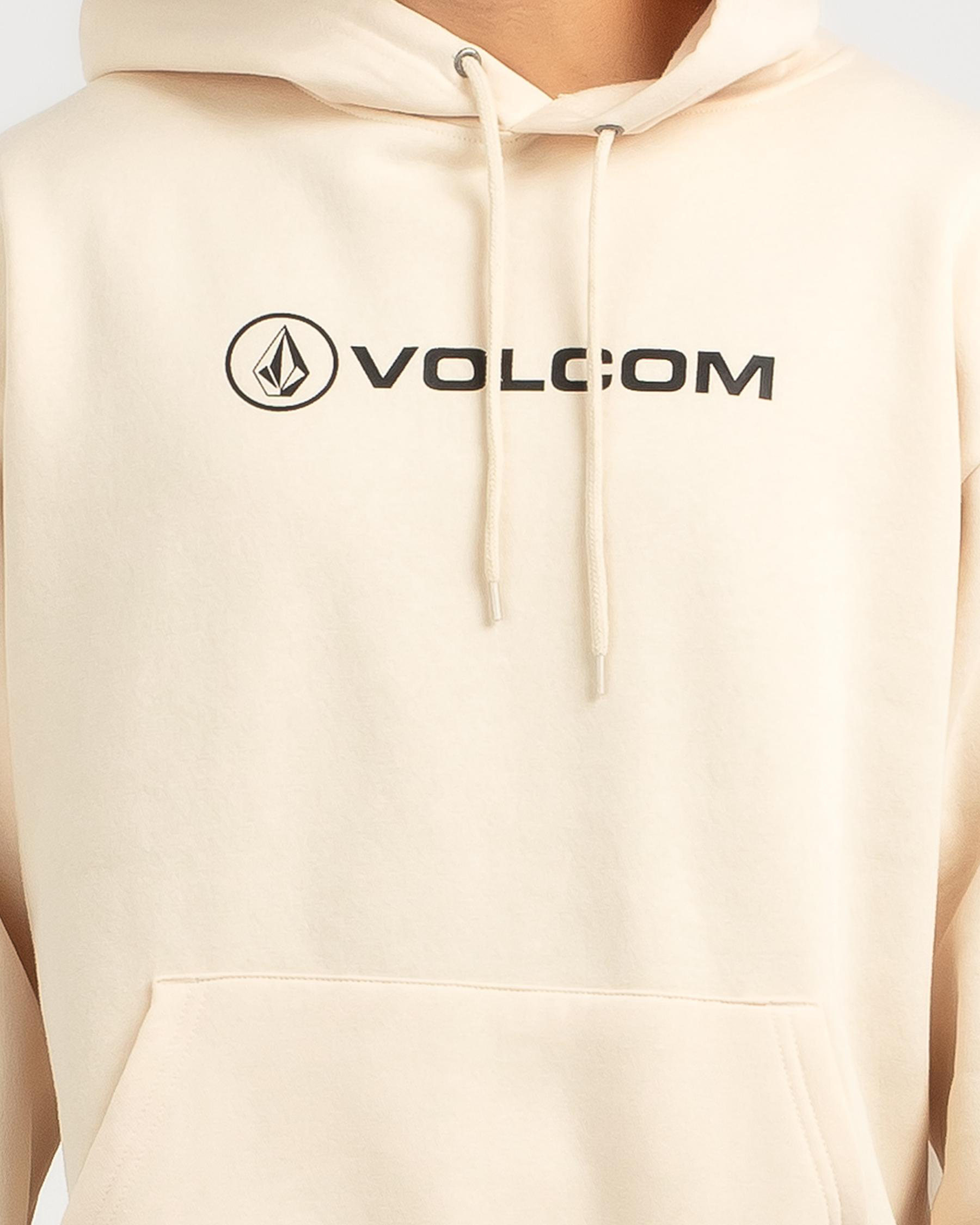 Shop Volcom Stonicon Pullover Fleece Hoodie In Sand - Fast Shipping ...